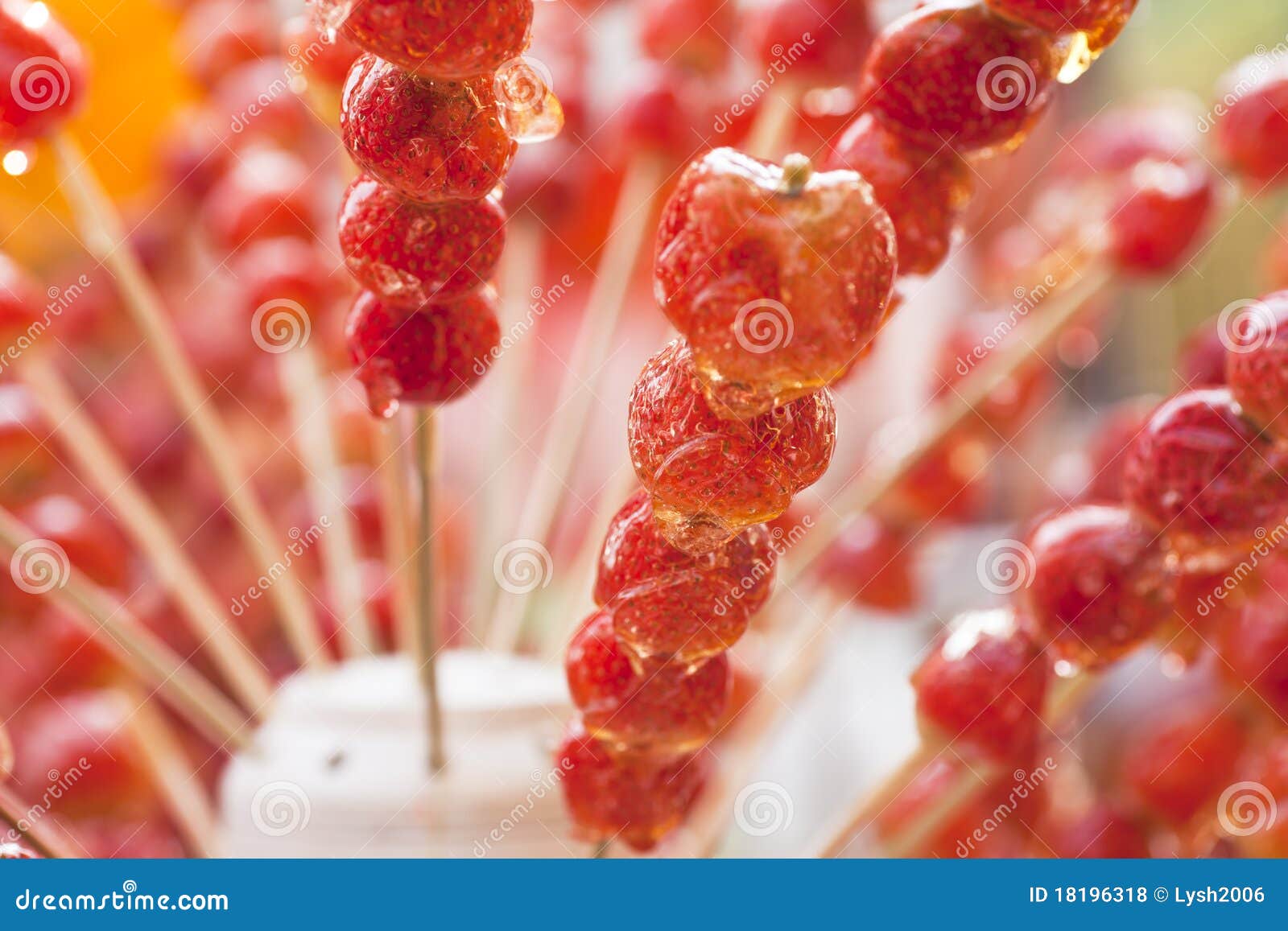 Candied haws on stick stock photo. Image of food, stick - 18196318