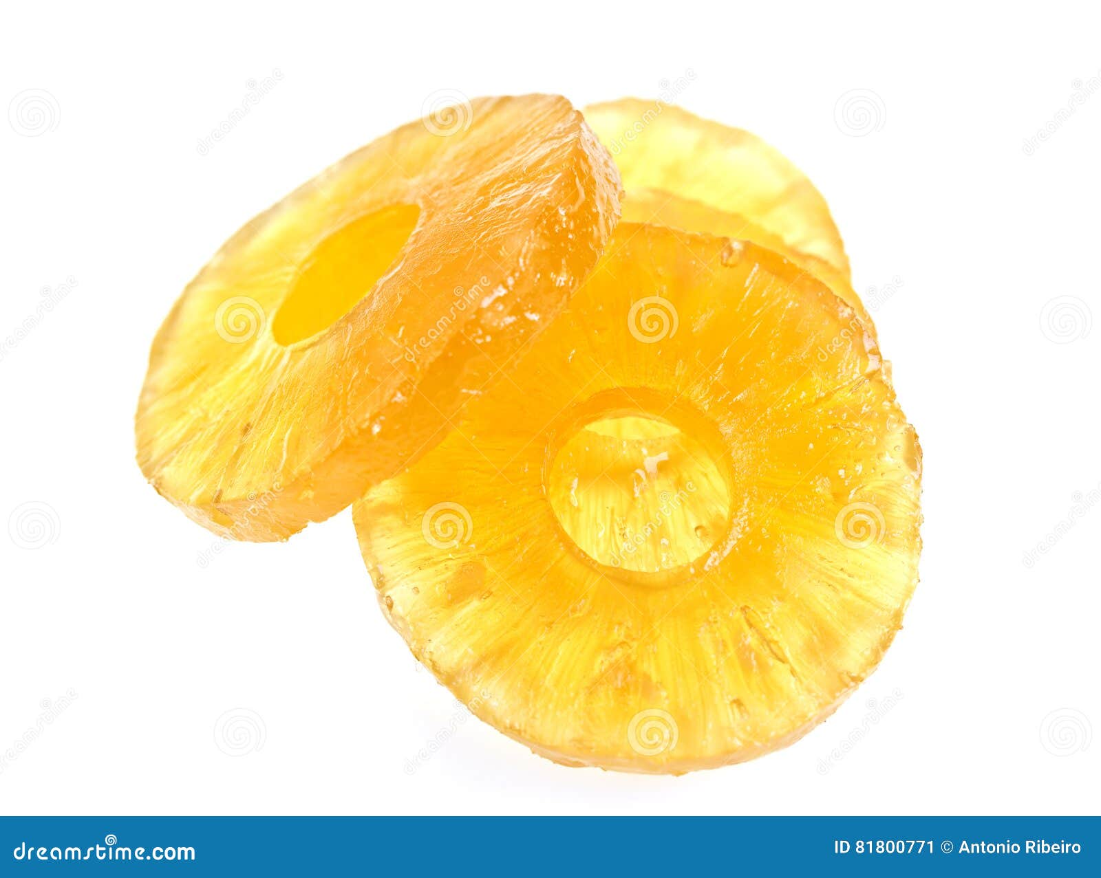Candied Pineapple Slice stock image. Image of clear, natural - 81800771