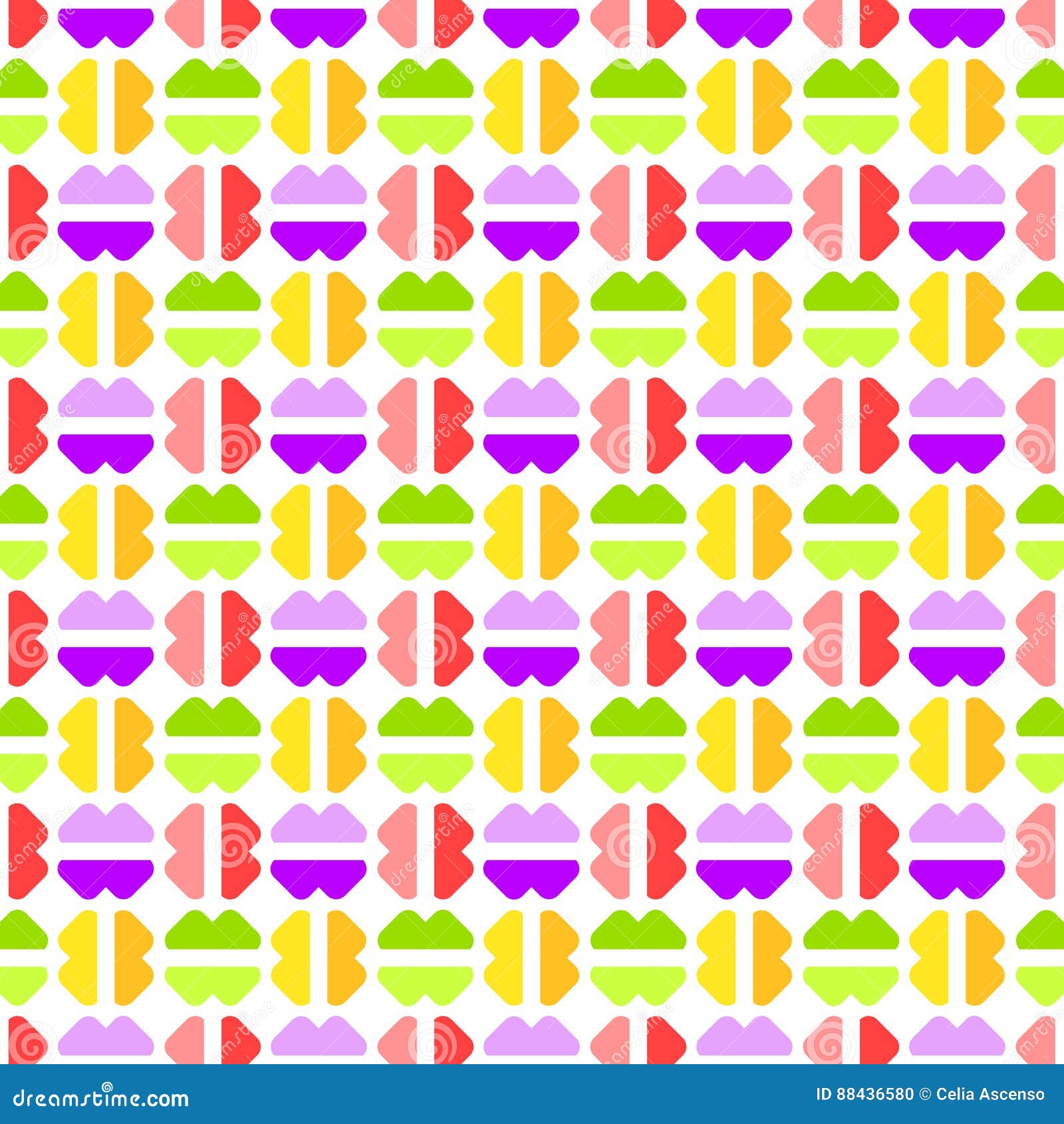 Candies Abstract Seamless Geometric Pattern Stock Illustration ...