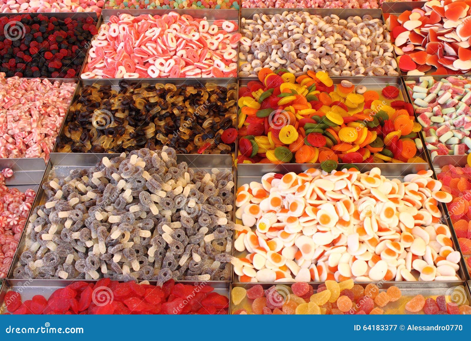 Candies assortment stock image. Image of flavours, diversity - 64183377
