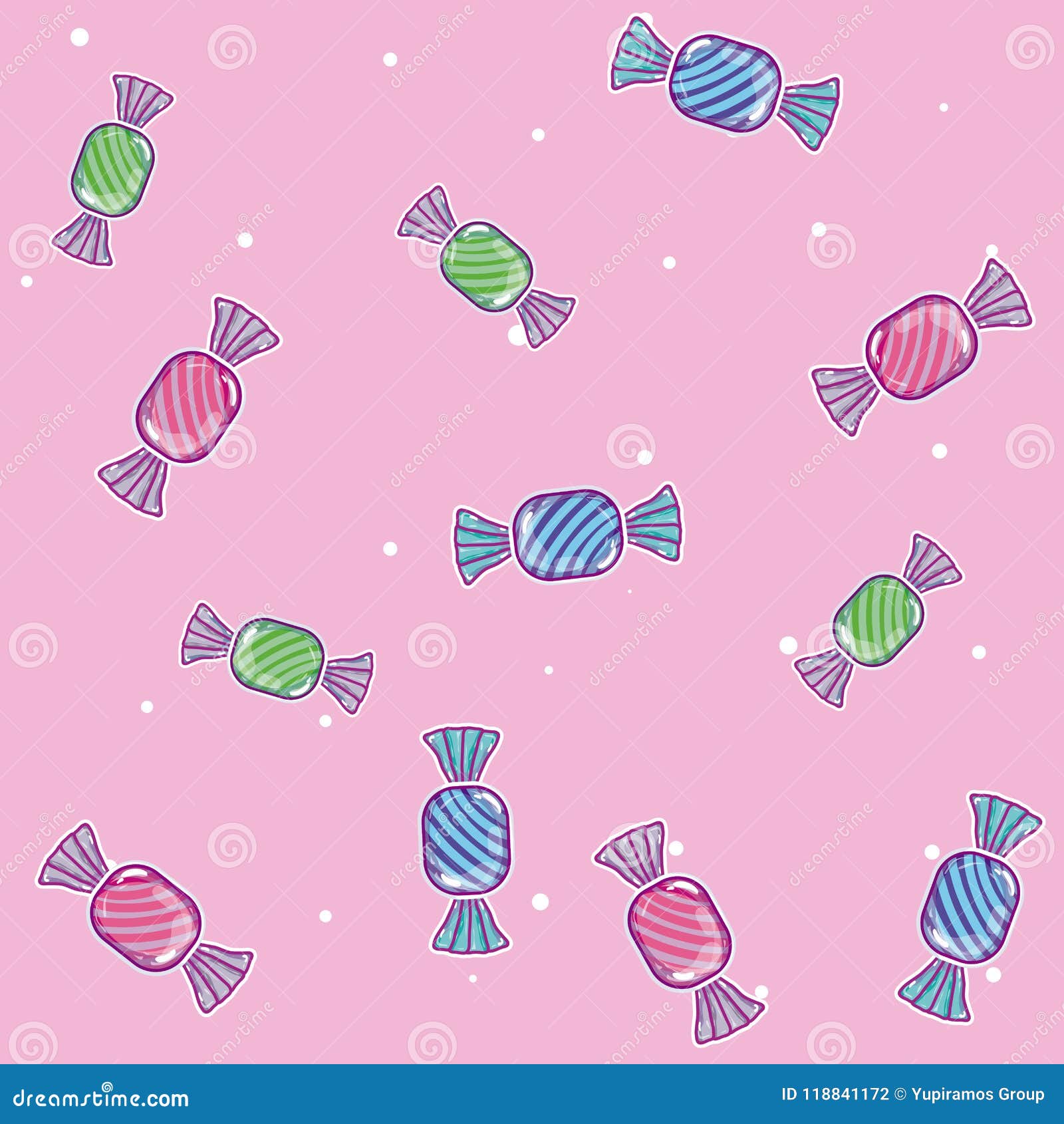 Imprimir Candy Pattern Background Stock Vector - Illustration of ...