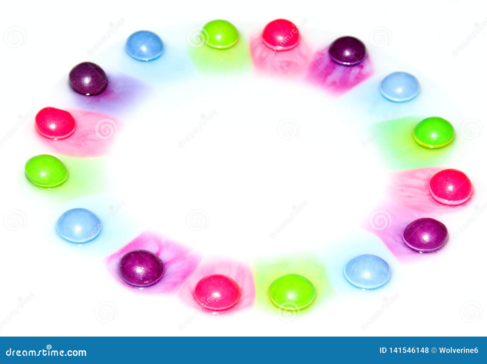 Dissolving Candies in the Water Stock Photo - Image of break, shape ...
