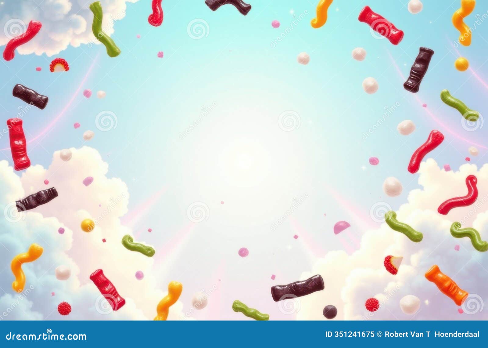 Candies Falling from the Sky at 22-12-2024 Stock Illustration ...