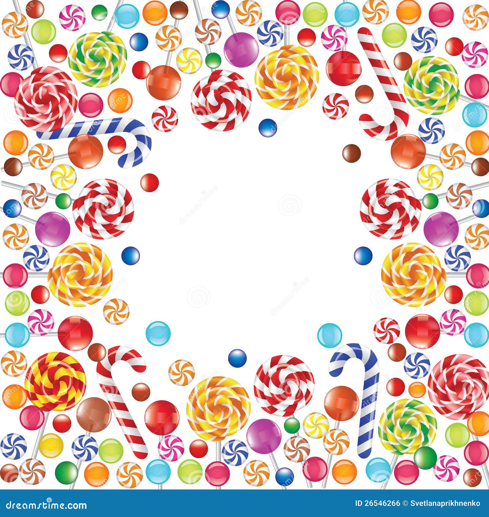 Candies frame stock vector. Illustration of birthday - 26546266