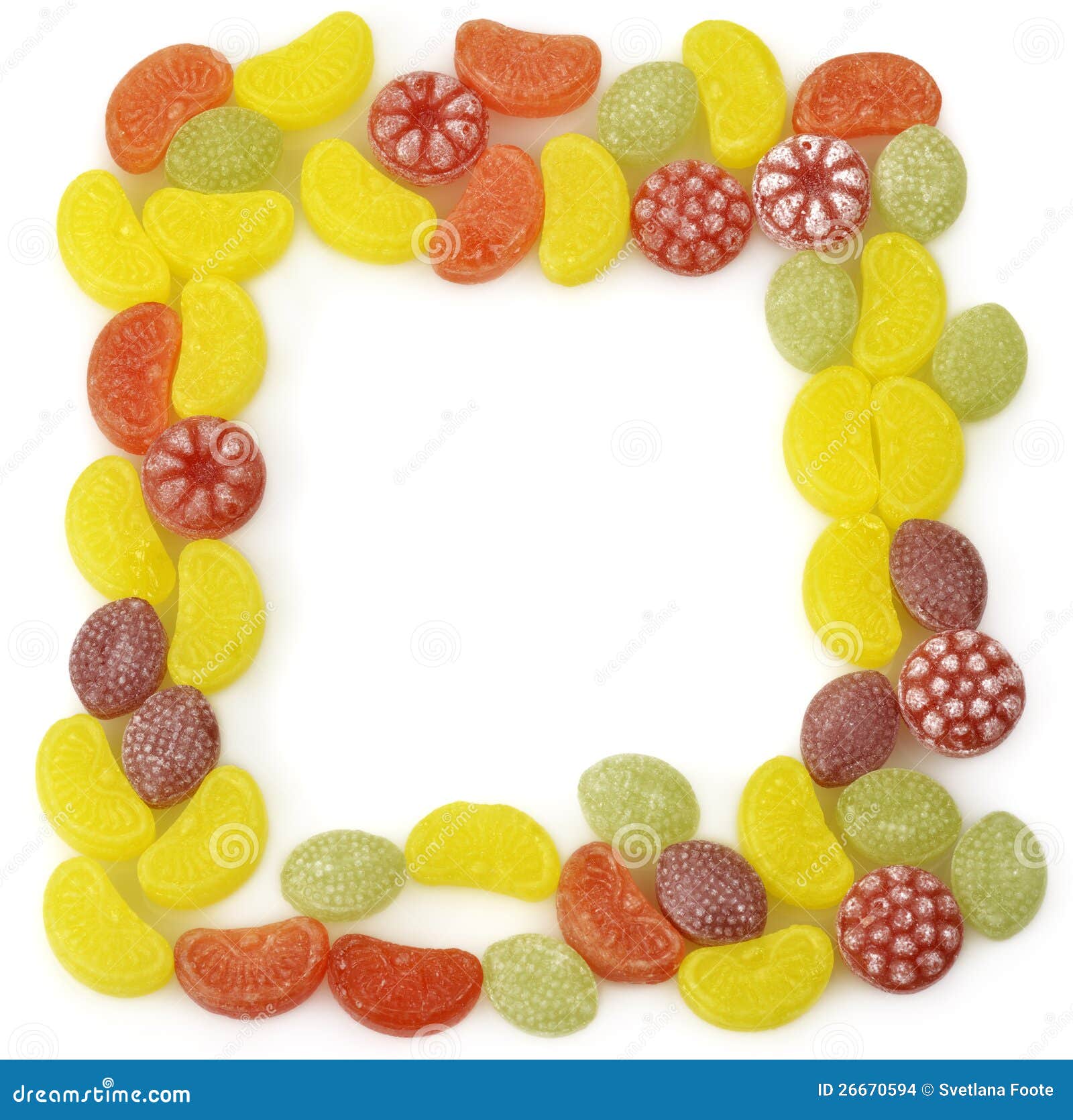 Candies Frame stock photo. Image of yellow, fruit, variety - 26670594