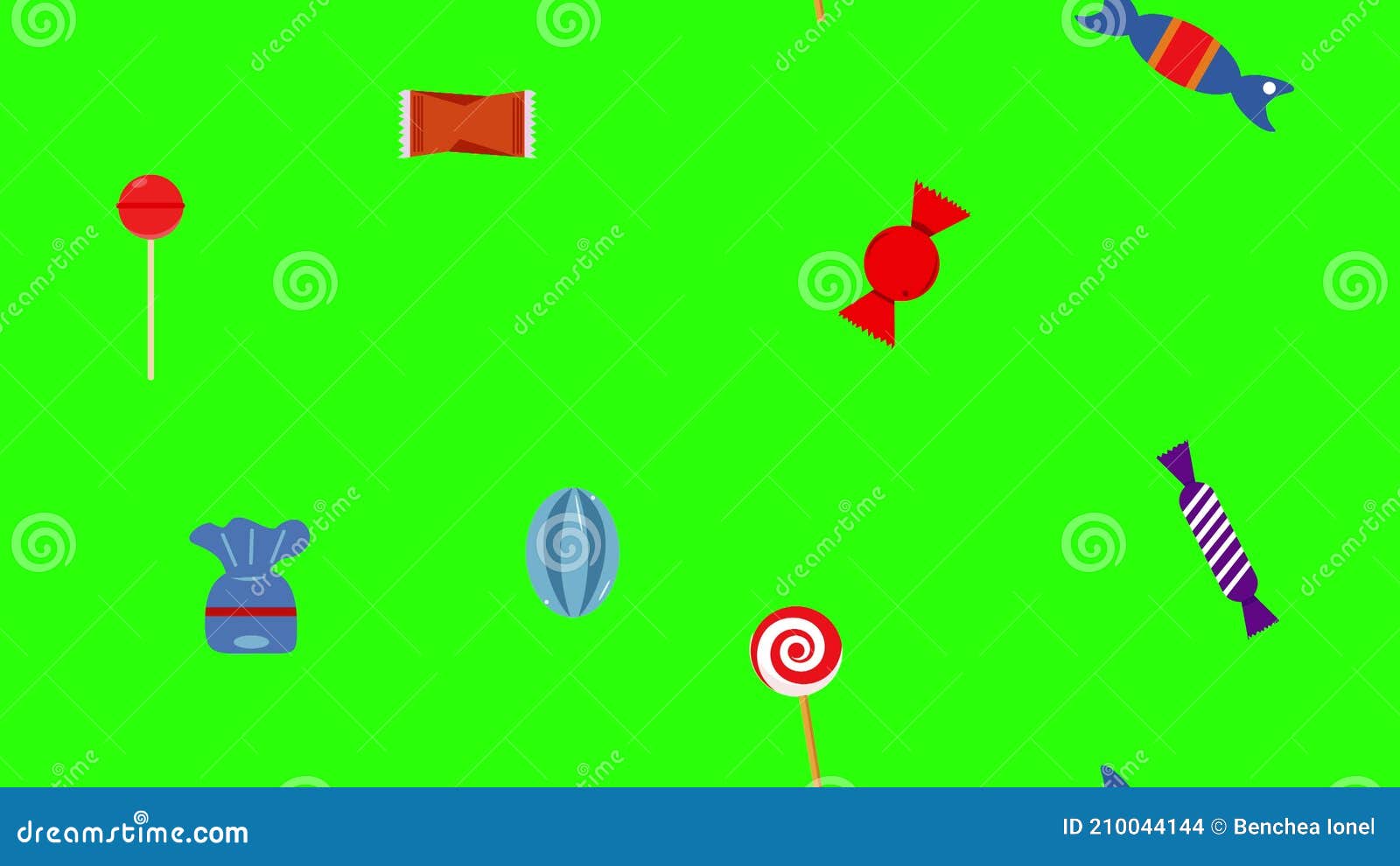Candies Group Animation , Green Screen Chroma Key, Graphic Source ...