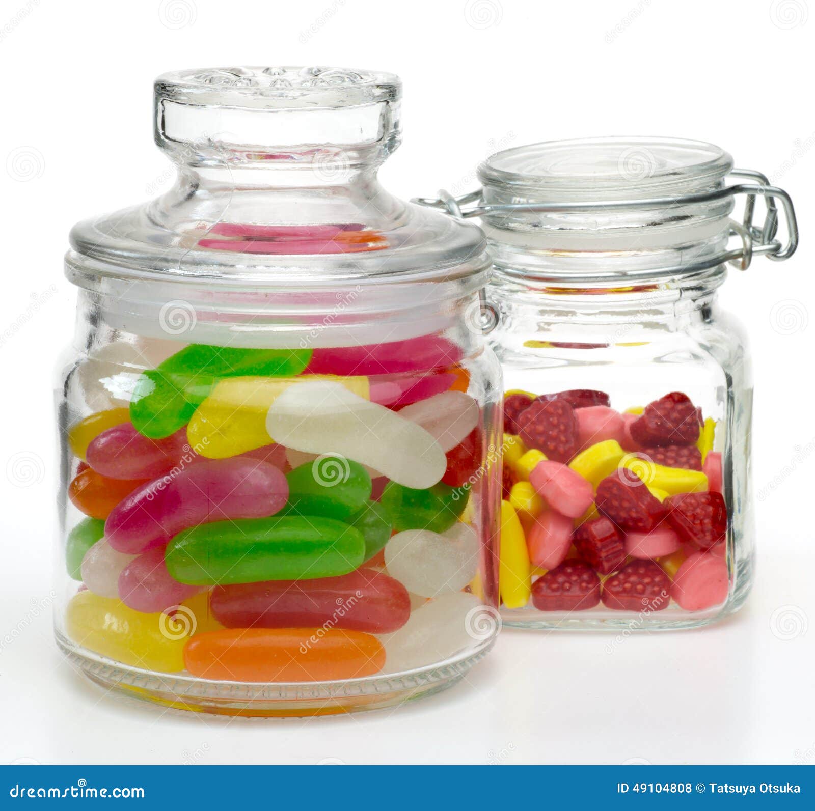 Candies and Jelly Beans in a Jar Stock Photo - Image of candy, glass ...