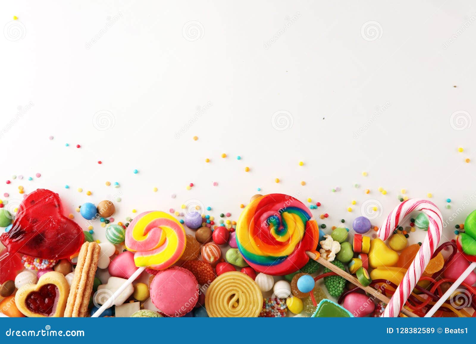 Candies with Jelly and Sugar. Colorful Array of Different Childs Sweets ...