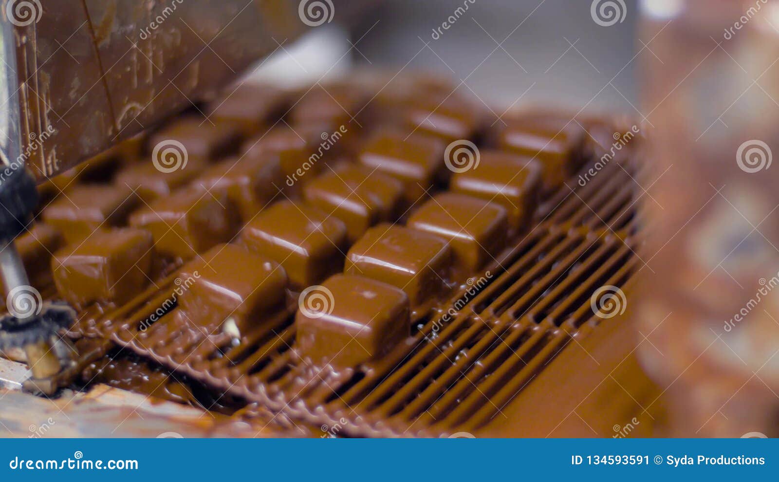 Candies Processing by Chocolate Coating Machine Stock Video - Video of ...