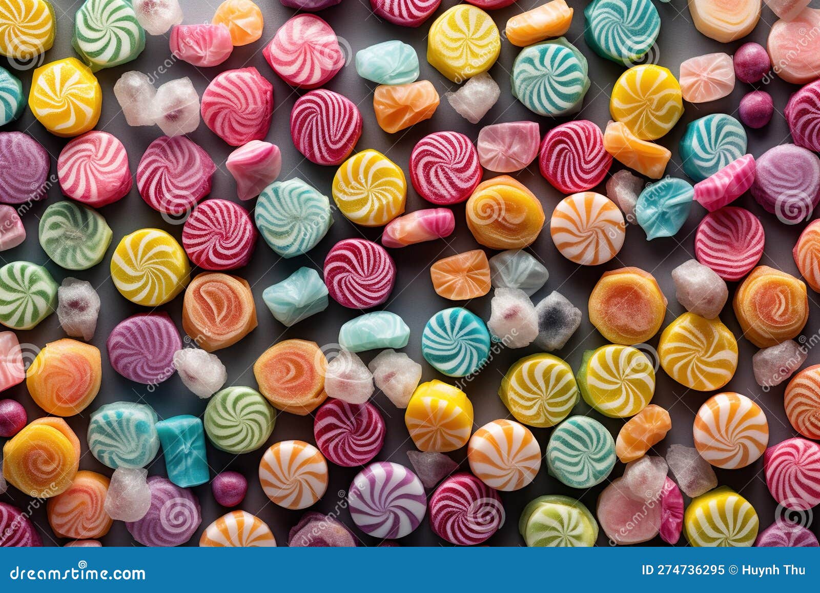 Candies Seamless Background, Top-down View, Food Magazine Photography ...