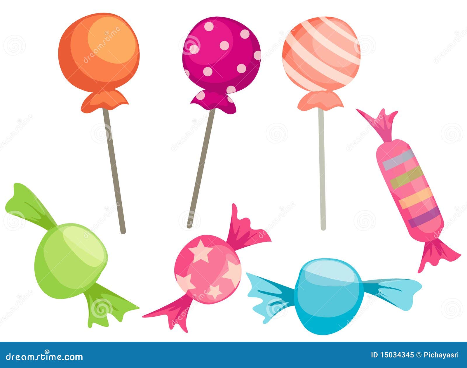 Candies set stock vector. Illustration of holiday, design - 15034345