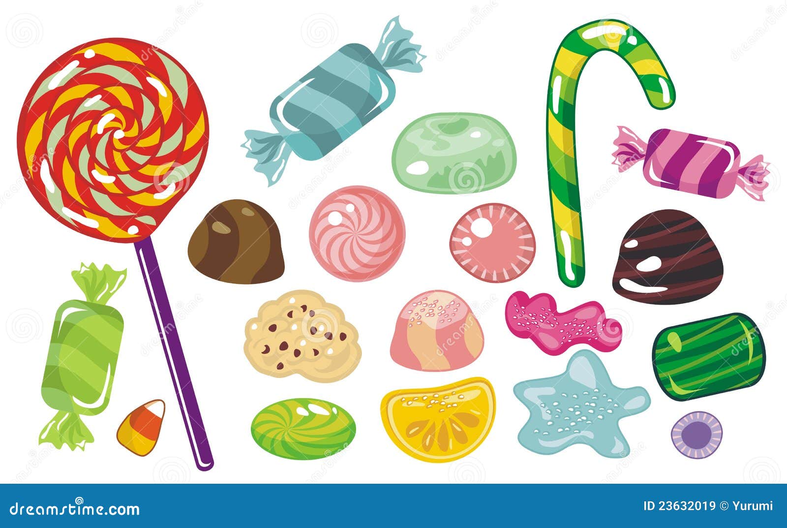 Candies Set Cartoon Vector | CartoonDealer.com #23632019