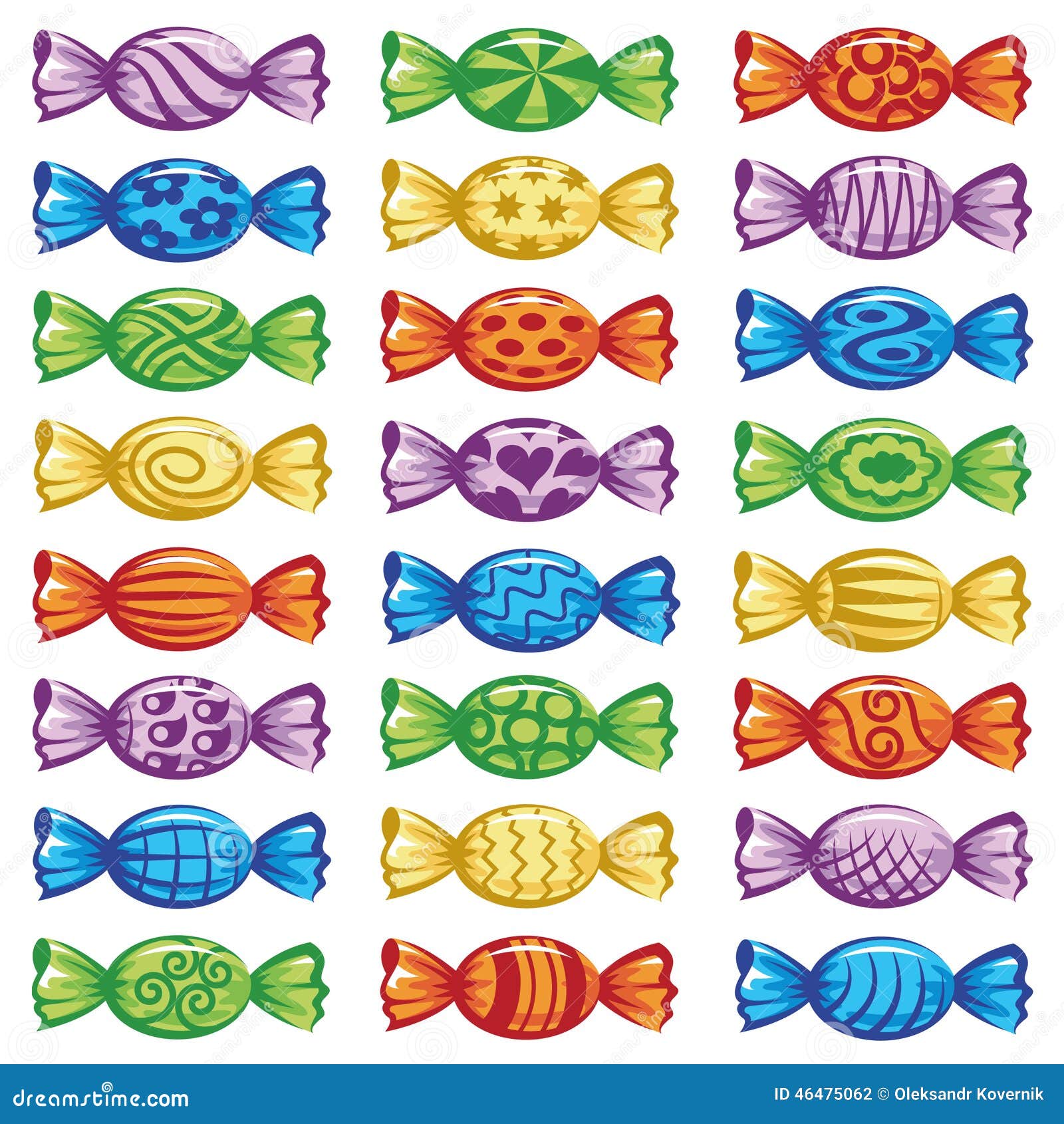 Candies set stock vector. Illustration of peppermint - 46475062