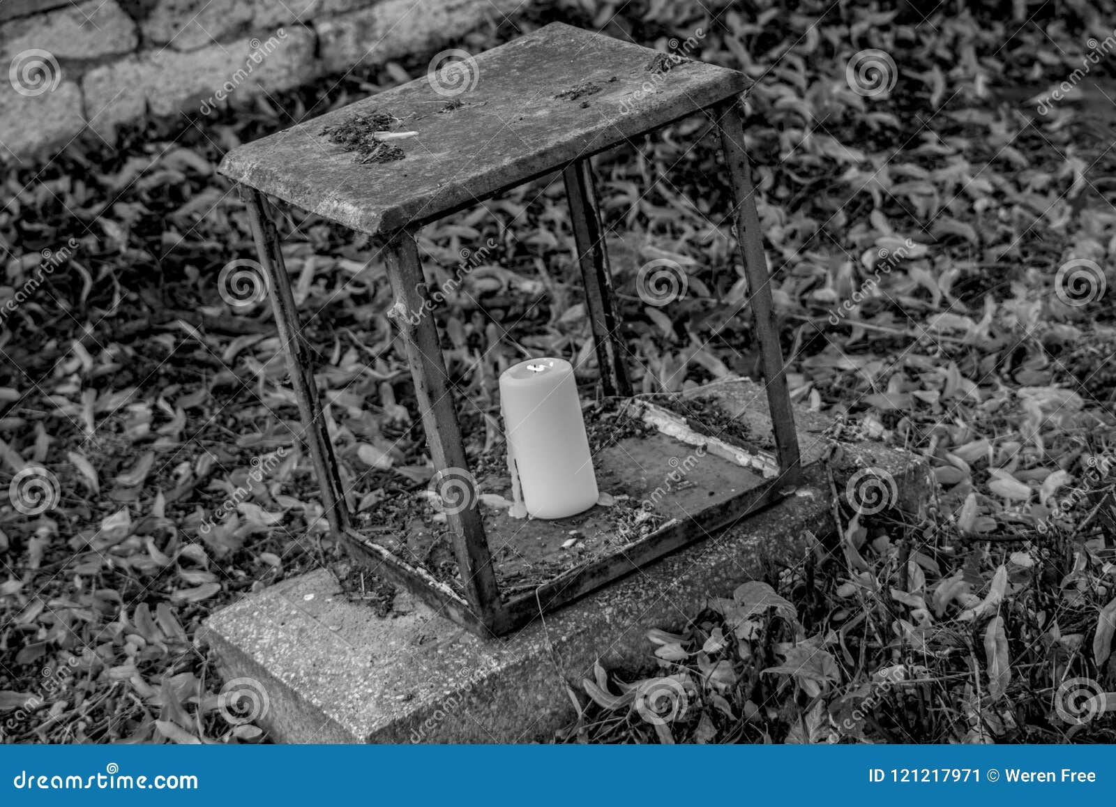 Candle in an ancient lamp stock image. Image of lamp - 121217971