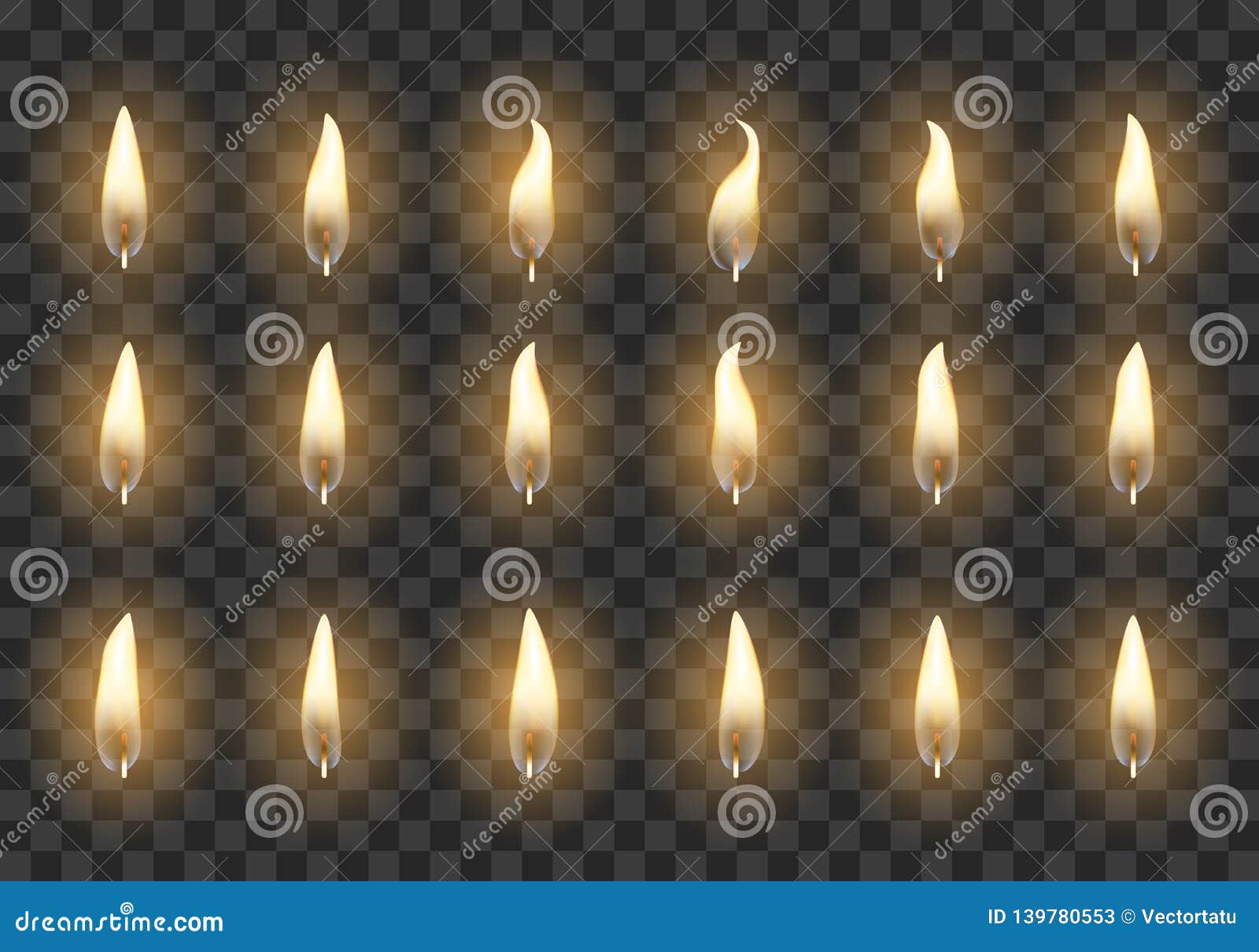 Animation Candle Flame. Romantic Holiday Animated Candlelight ...