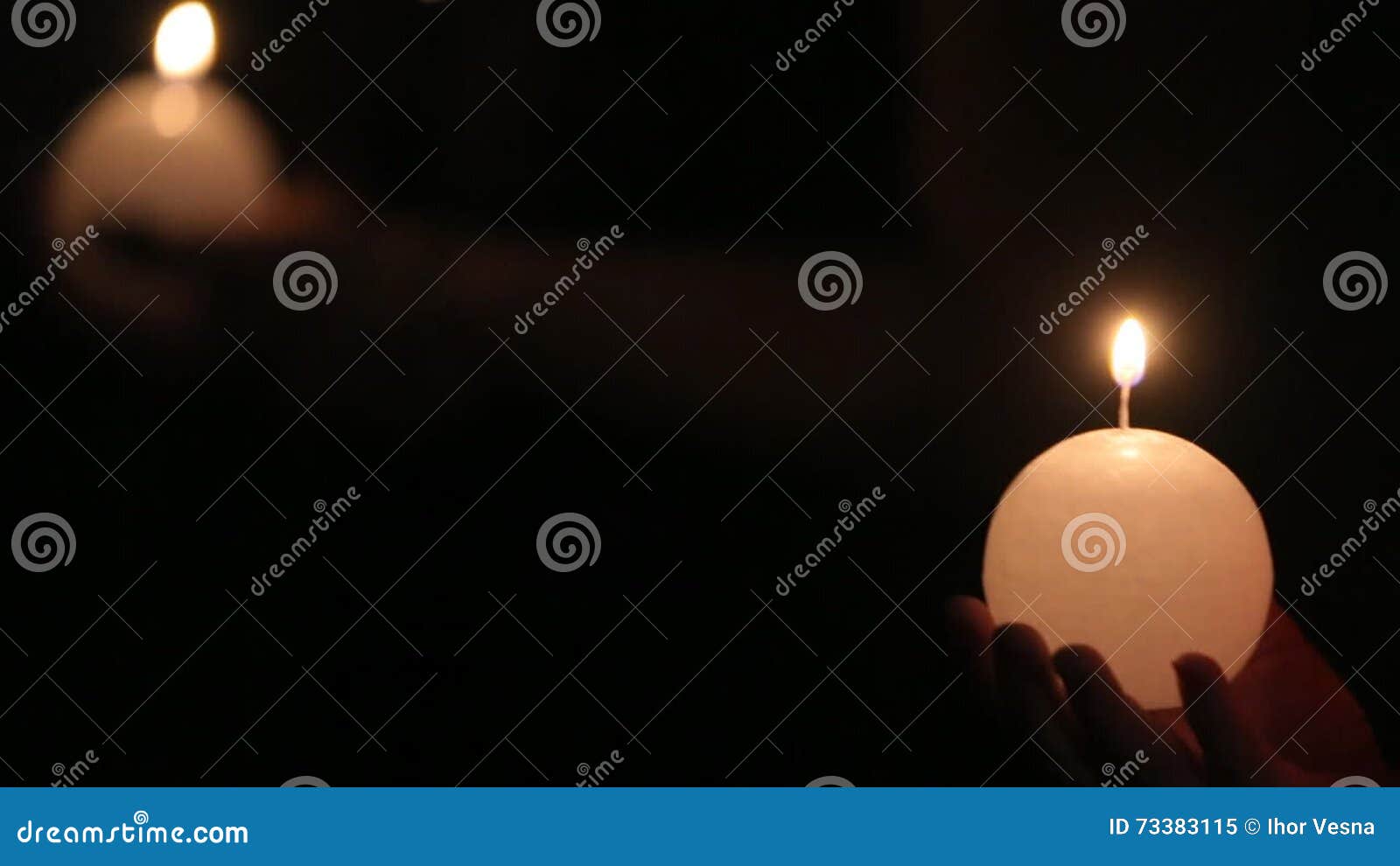 Candle Blown Out in Darknes Stock Video - Video of heat, glowing: 73383115