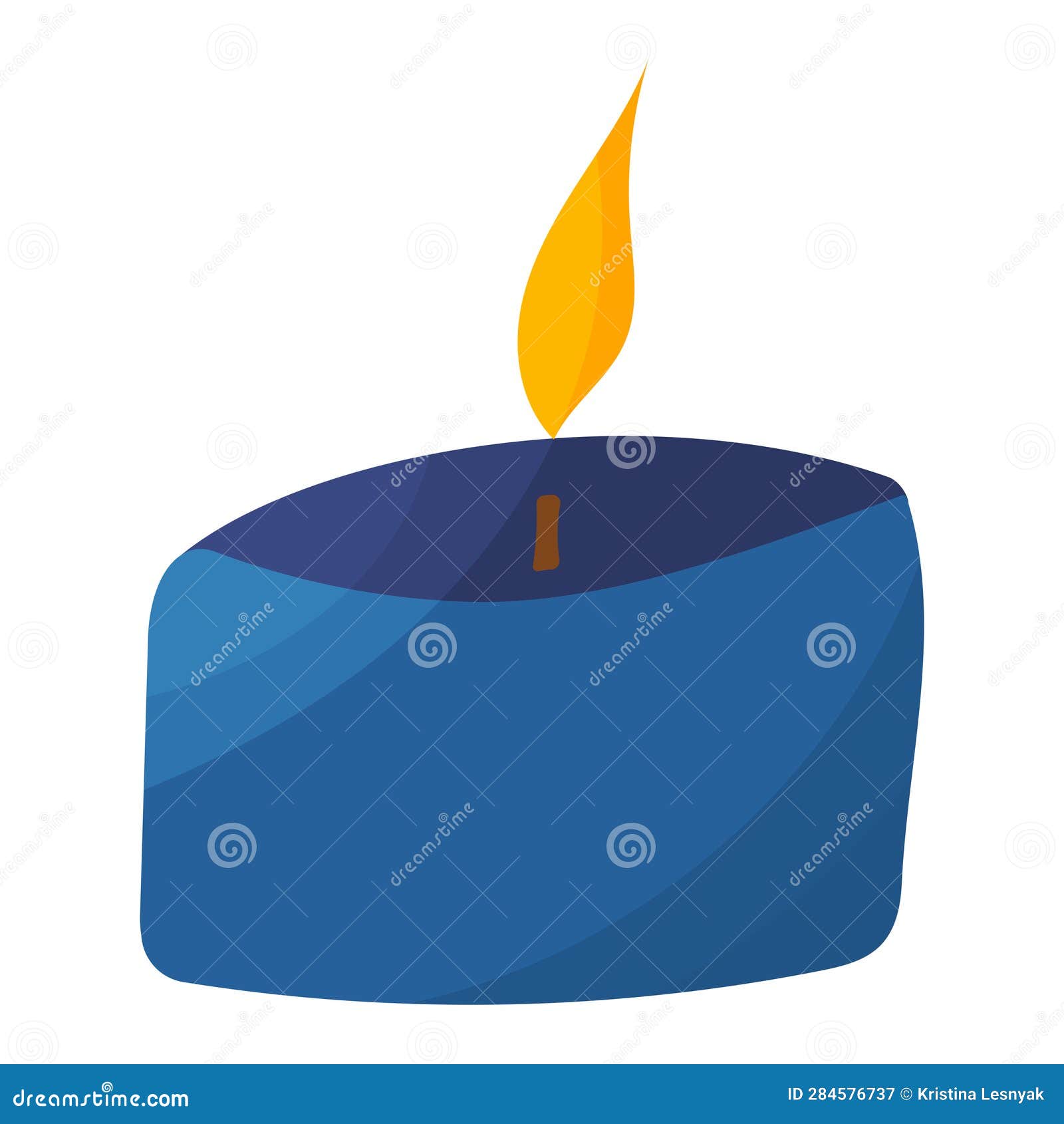 Candle Blue Heat Comfort Light Icon Element Stock Vector - Illustration ...