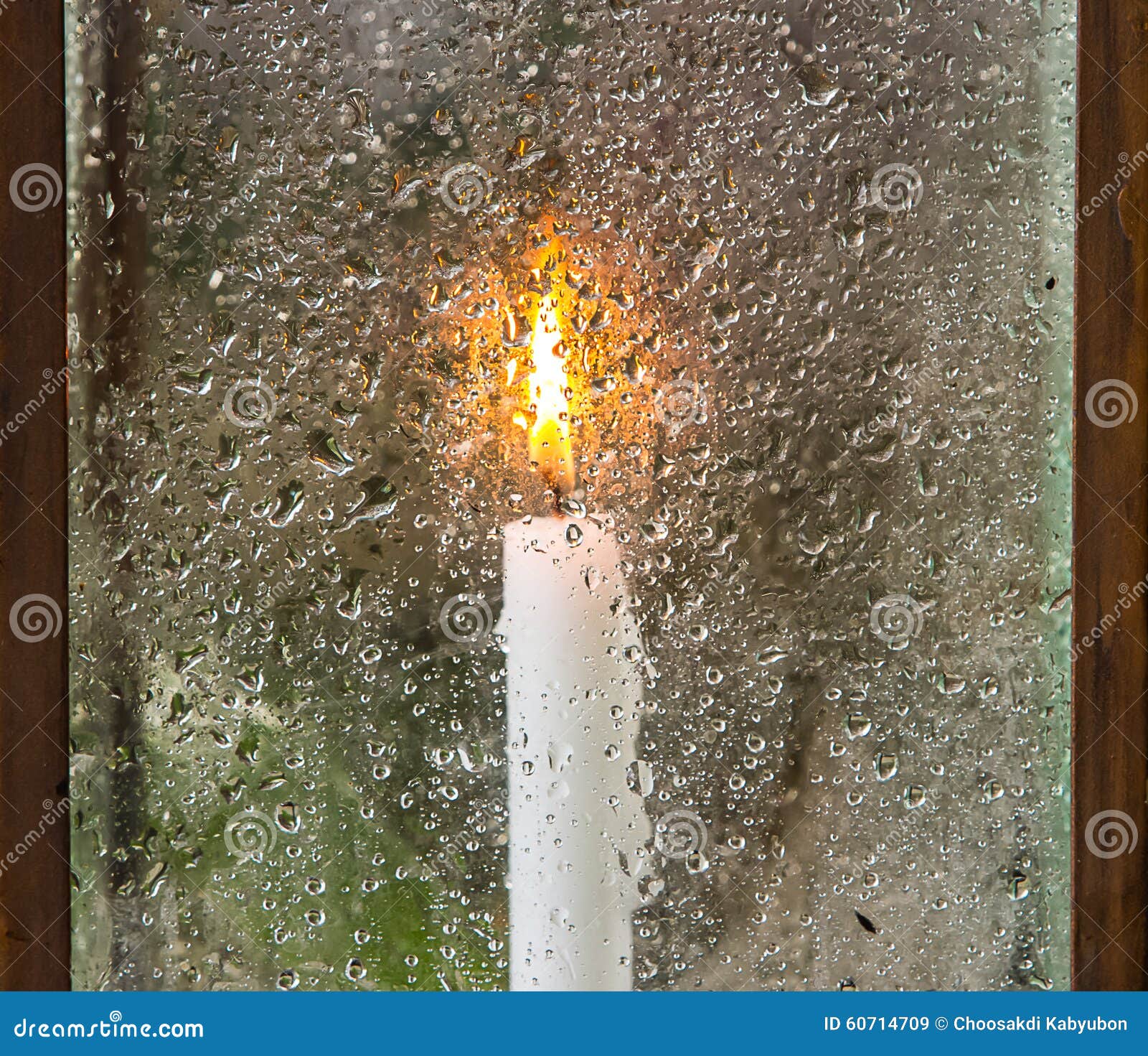 Candle stock image. Image of rain, decorative, candle - 60714709