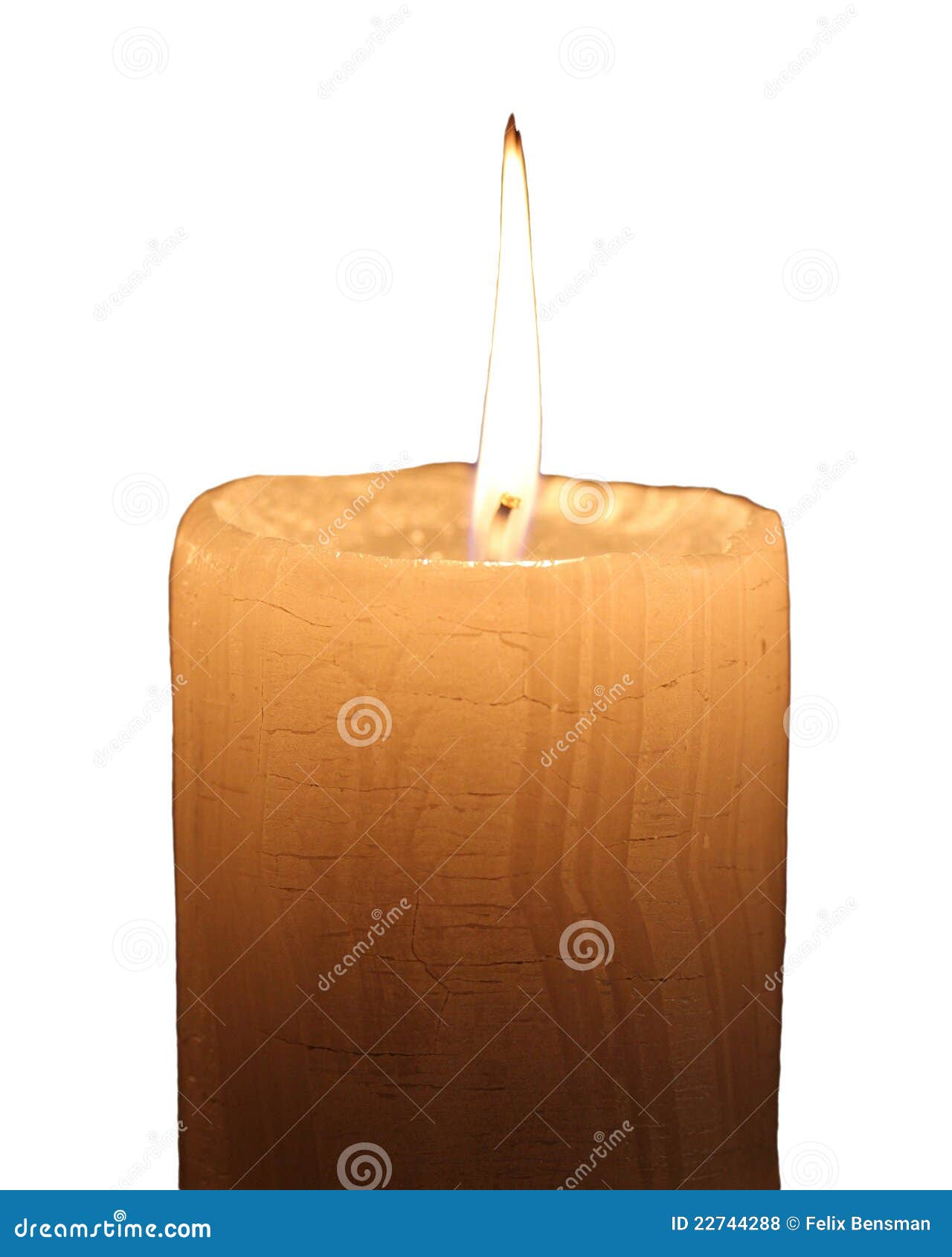 Candle Burning Isolated on White Stock Photo - Image of relaxation ...