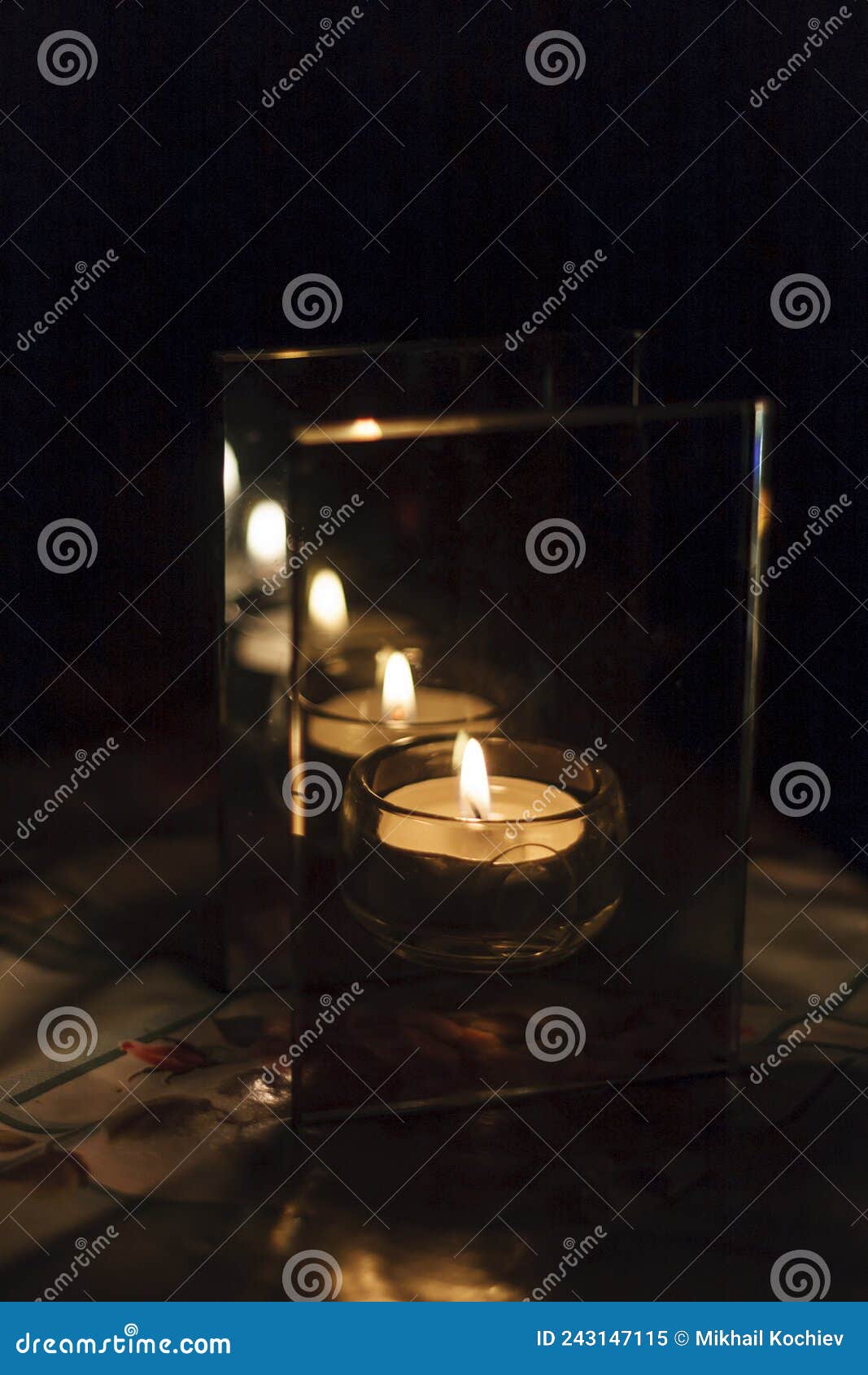 Candle in a Candlestick with Parallel Walls Which Give a Lot of ...