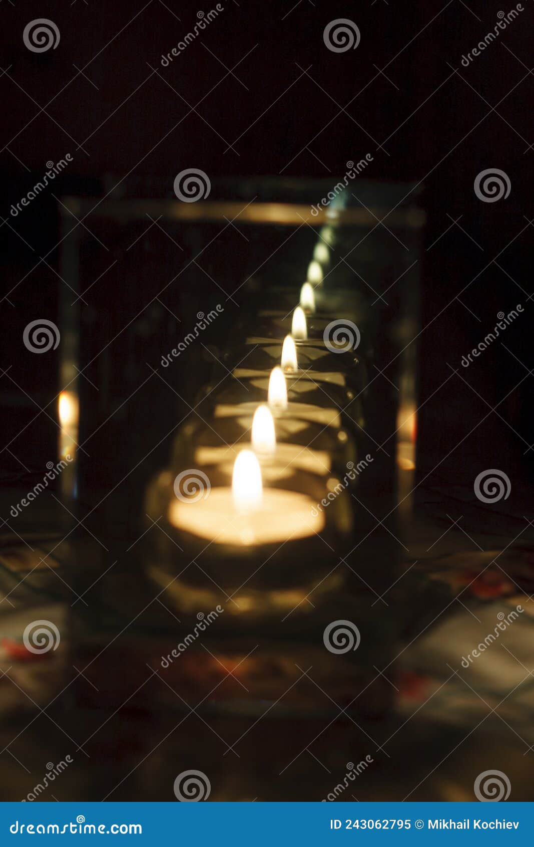 Candle in a Candlestick with Parallel Walls Which Give a Lot of ...