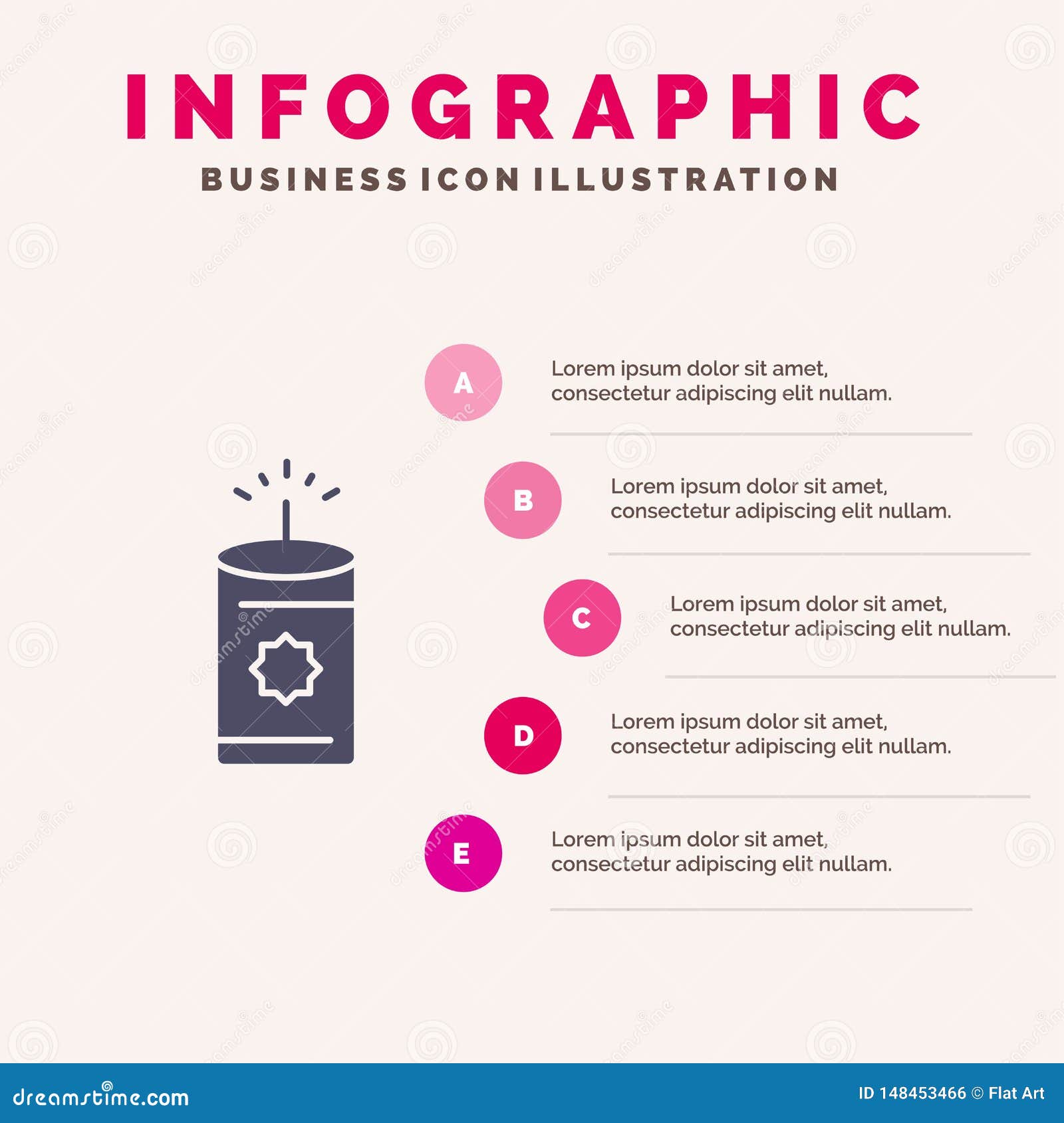 Candle, China, Chinese Infographics Presentation Template. 5 Steps ...