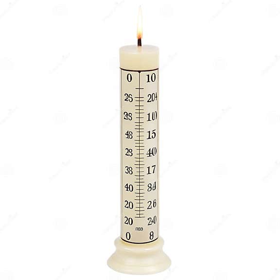 Candle Clock Isolated on White Background Stock Illustration ...