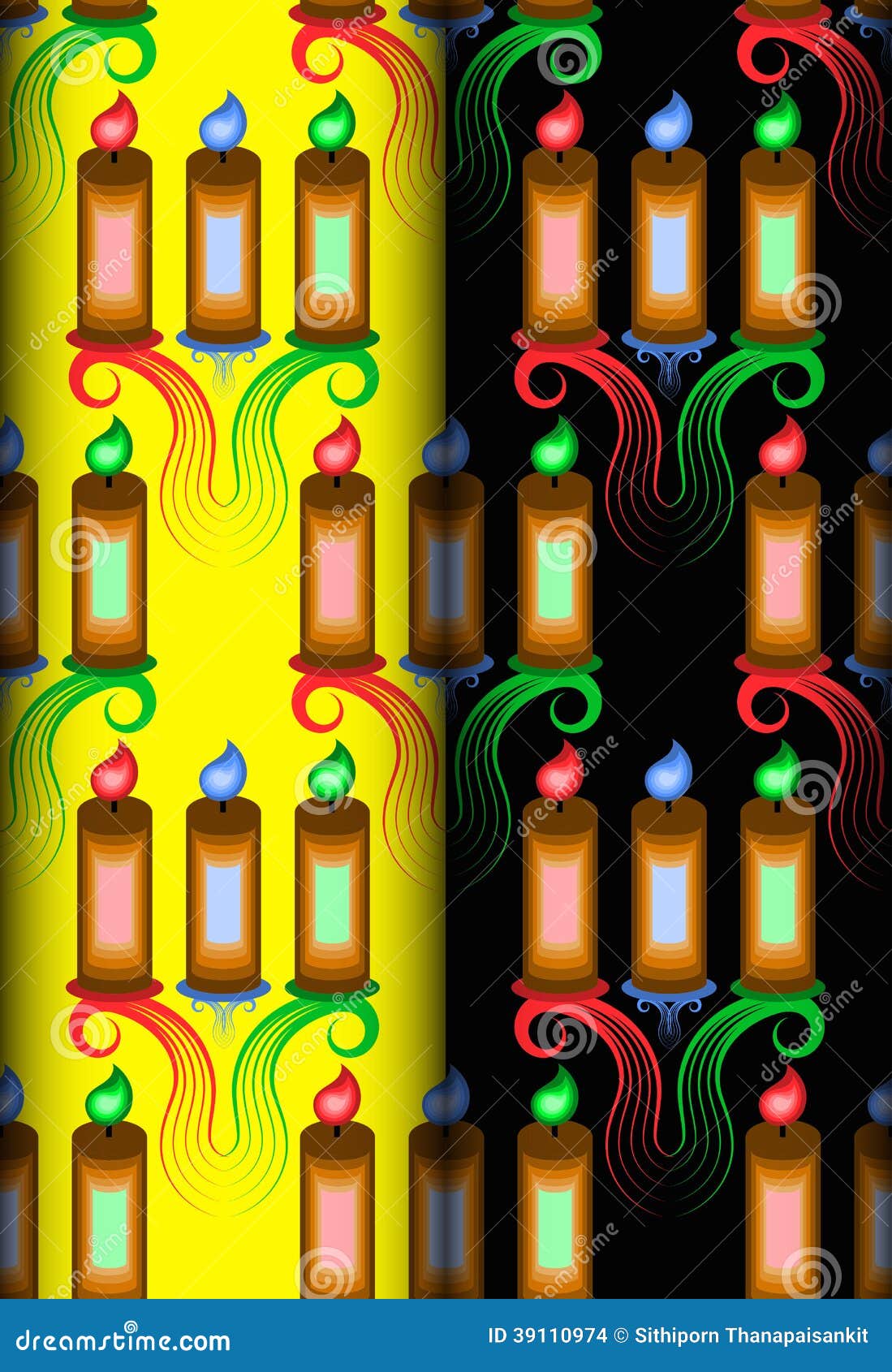 Candle colorful pattern stock vector. Illustration of background - 39110974