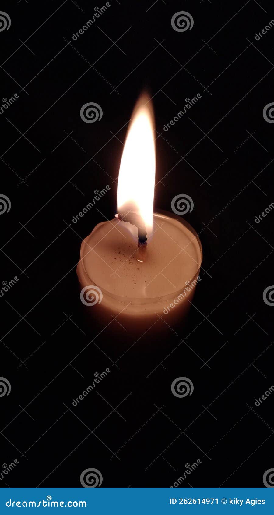 Candle in a Dark Room without Light Stock Image - Image of bonfire ...