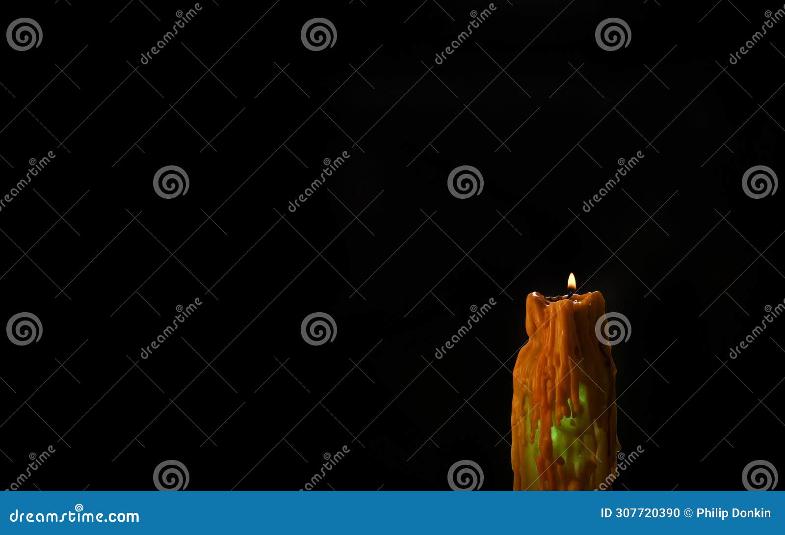 Candle with Dramatic Smoke Background and Lighting Effects and Antique ...