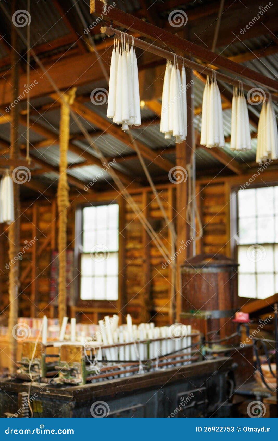 Candle factory stock image. Image of 19th, indoor, wooden - 26922753