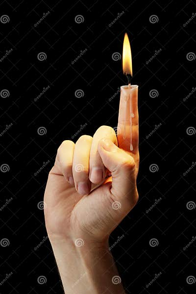 Candle finger stock photo. Image of fire, photomanipulation - 11256500