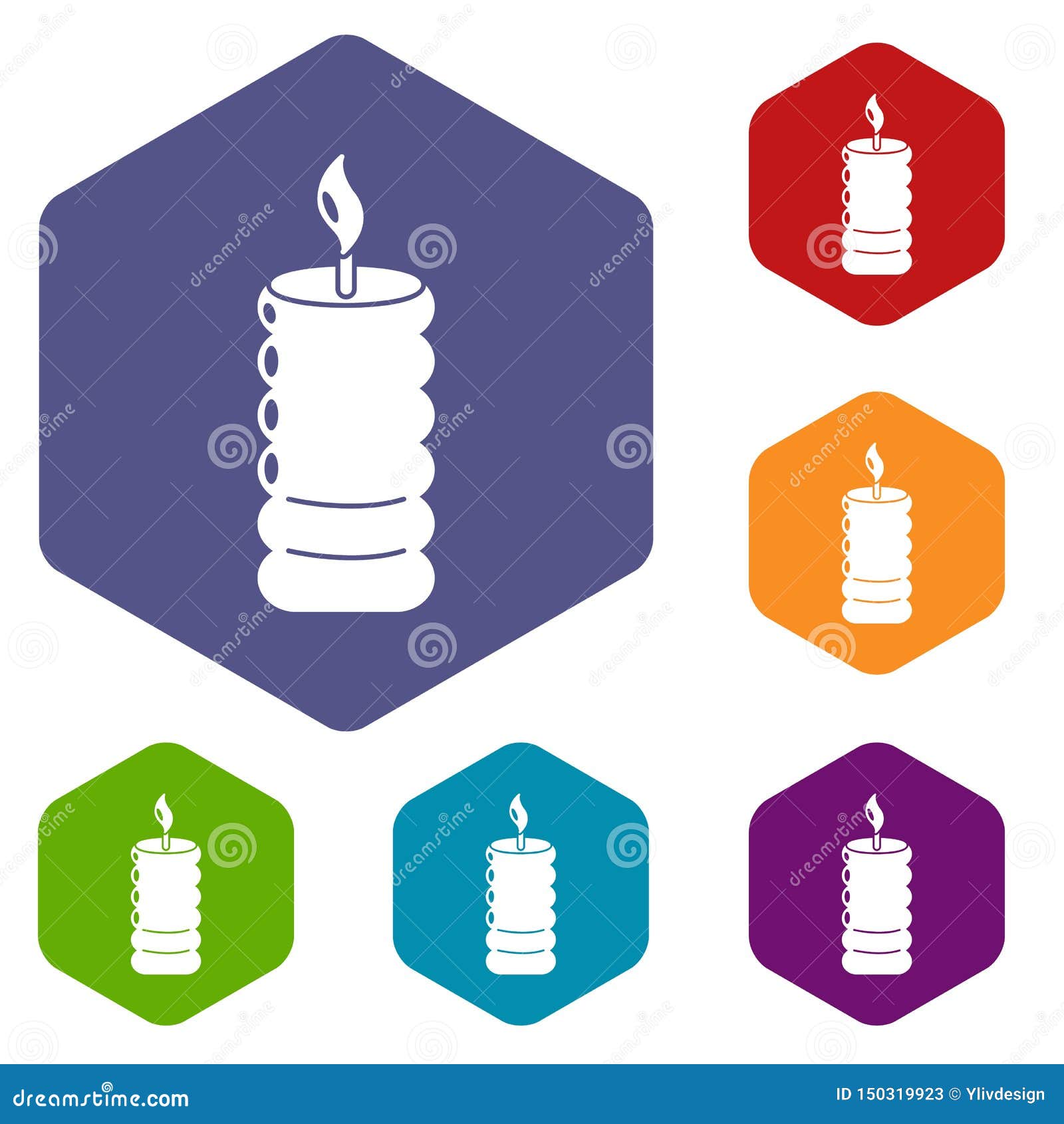 Candle Fire Icon, Simple Black Style Stock Vector - Illustration of ...