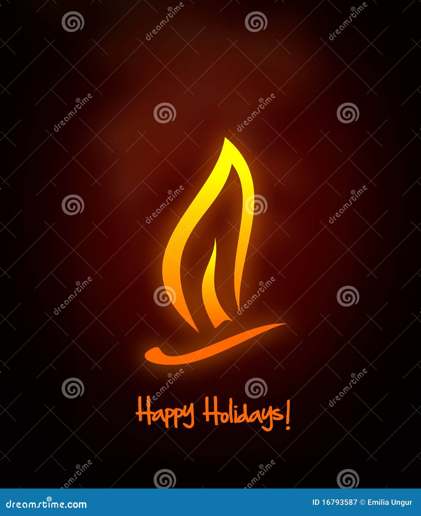 Candle With Flame Cartoon Vector | CartoonDealer.com #21590331