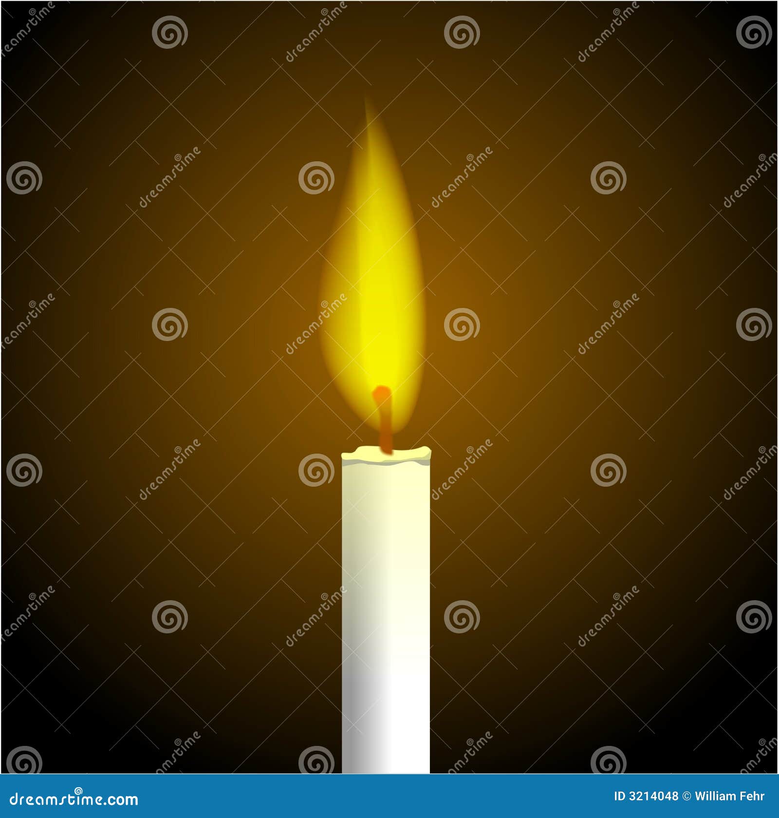 Candle With Flame Cartoon Vector | CartoonDealer.com #21590331