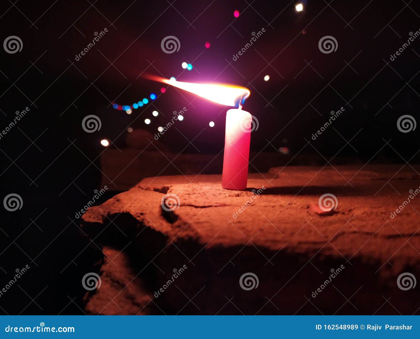 A CANDLE FLAME GIVE LIGHT in DARK NIGHT with LIGHTING BEHIND Stock ...