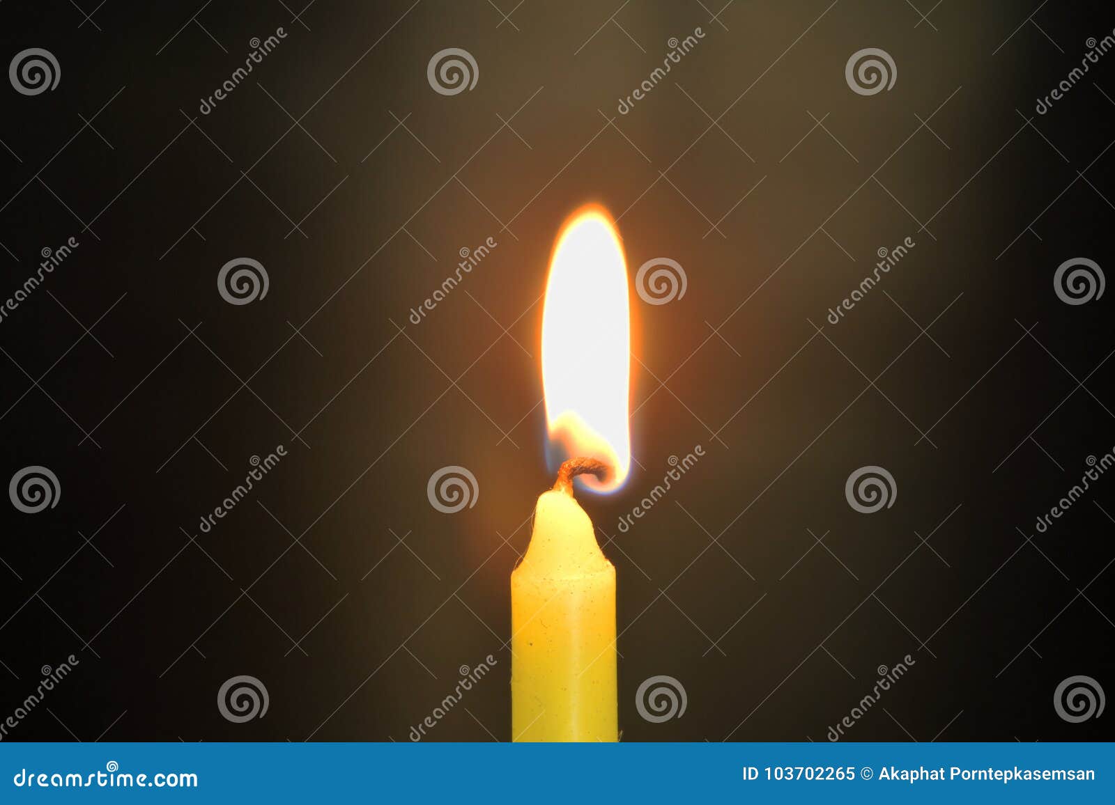 Candle Flame Lighting in Dark Night Stock Image - Image of background ...