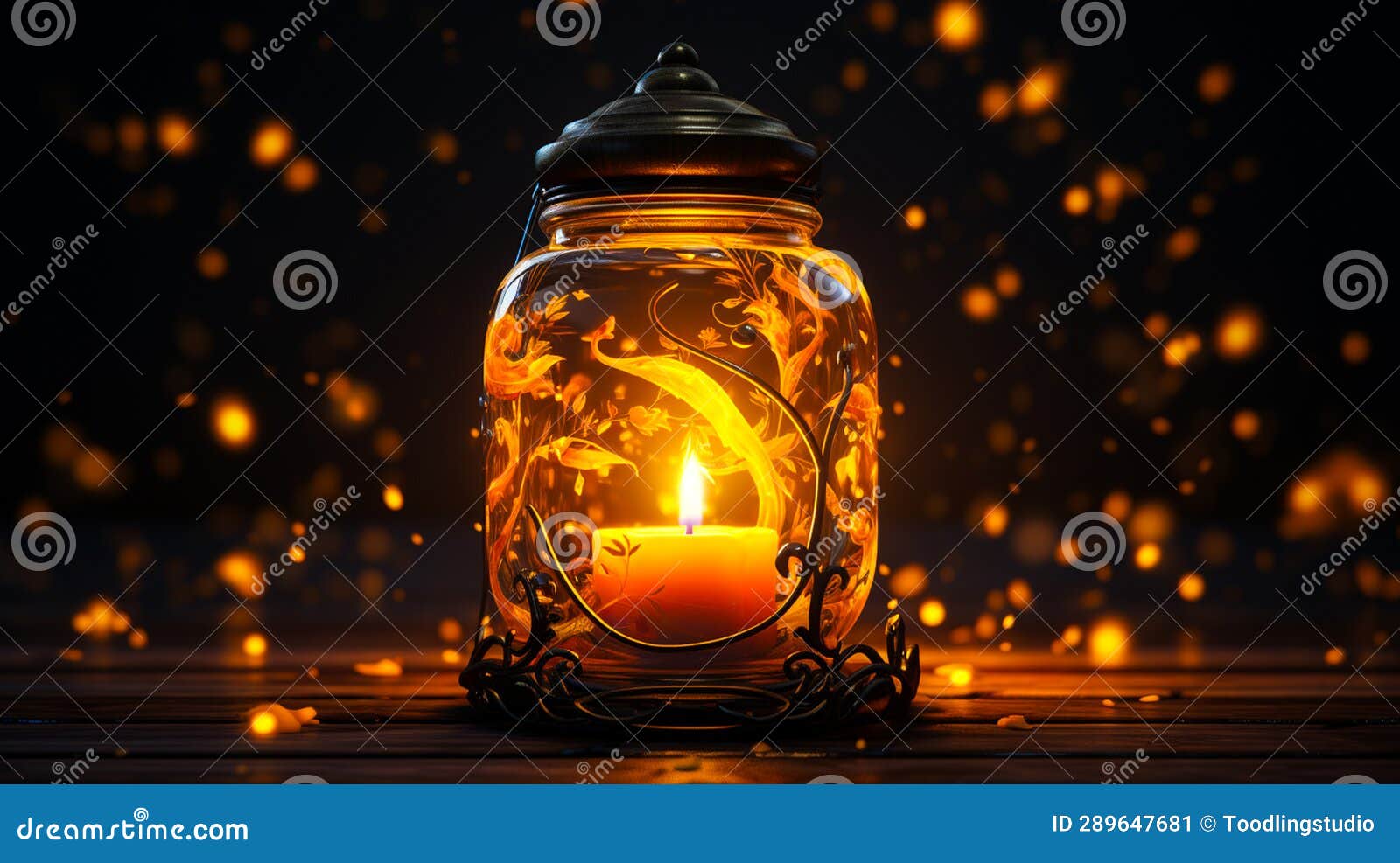 Candle Flame at Night. Bright Candlelight Stock Illustration ...