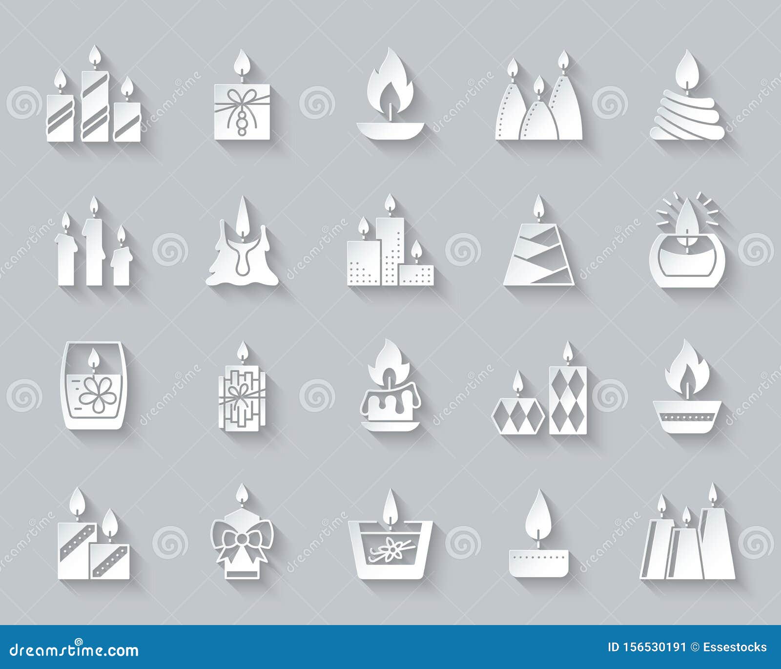 Candle Flame Simple Paper Cut Icons Vector Set Stock Vector ... Candle Flame Simple Paper Cut Icons Vector Set Stock Vector ...