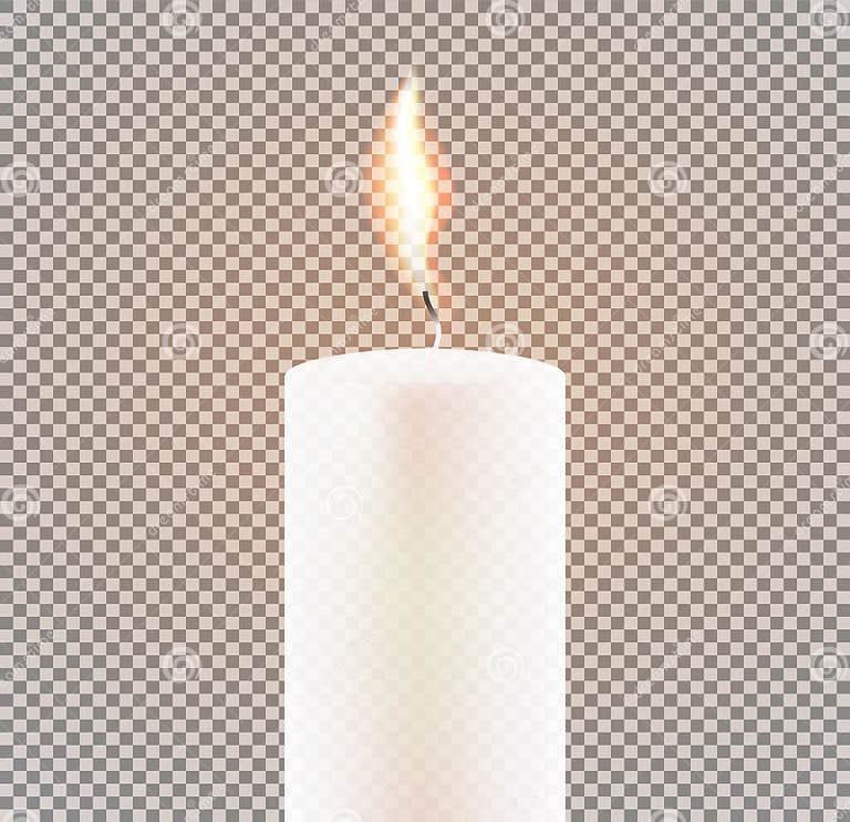 Candle Flame on Transparent Background. Stock Vector - Illustration of ...