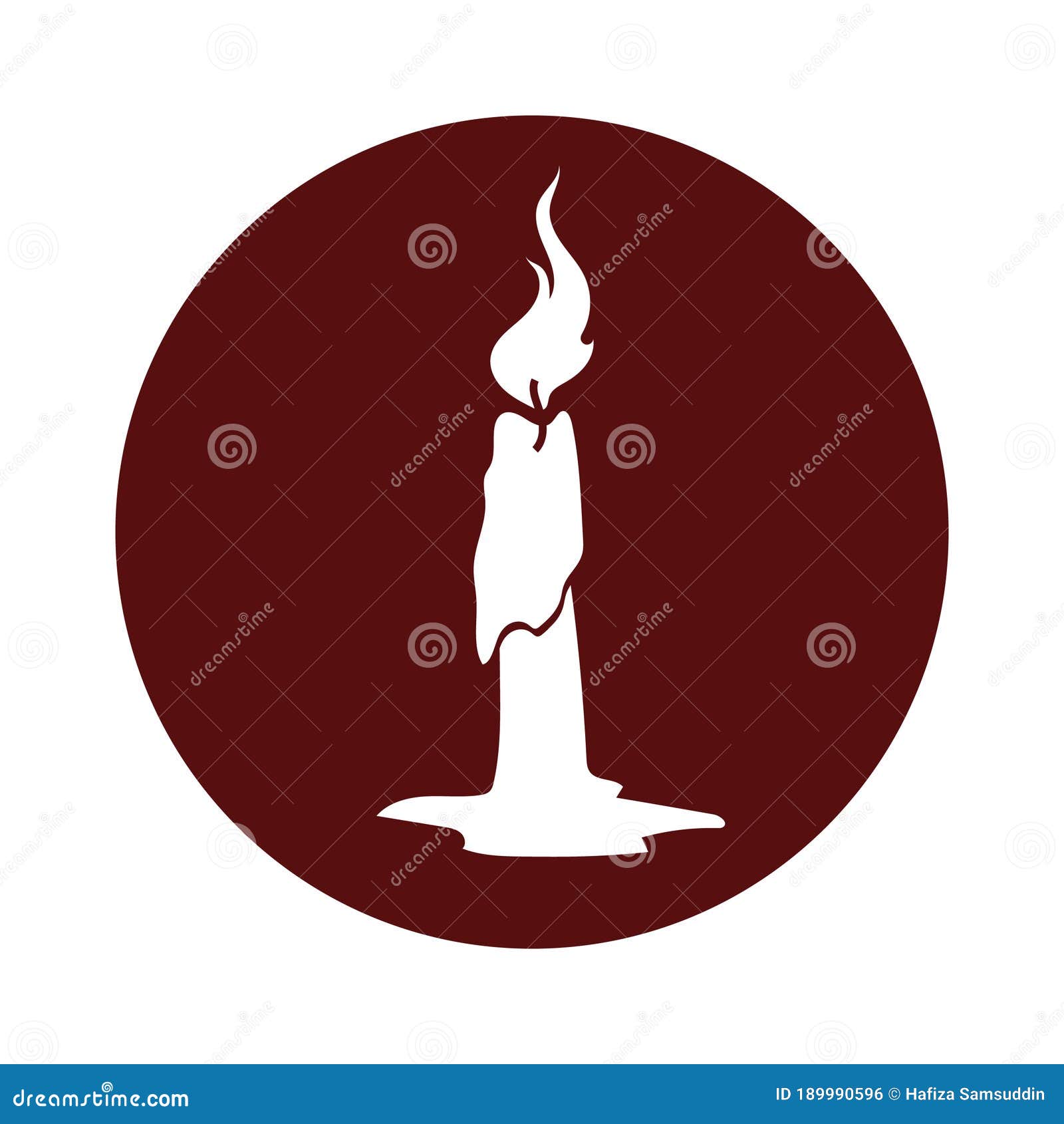 Candle with a Flame. Vector Illustration Decorative Design Stock Vector ...