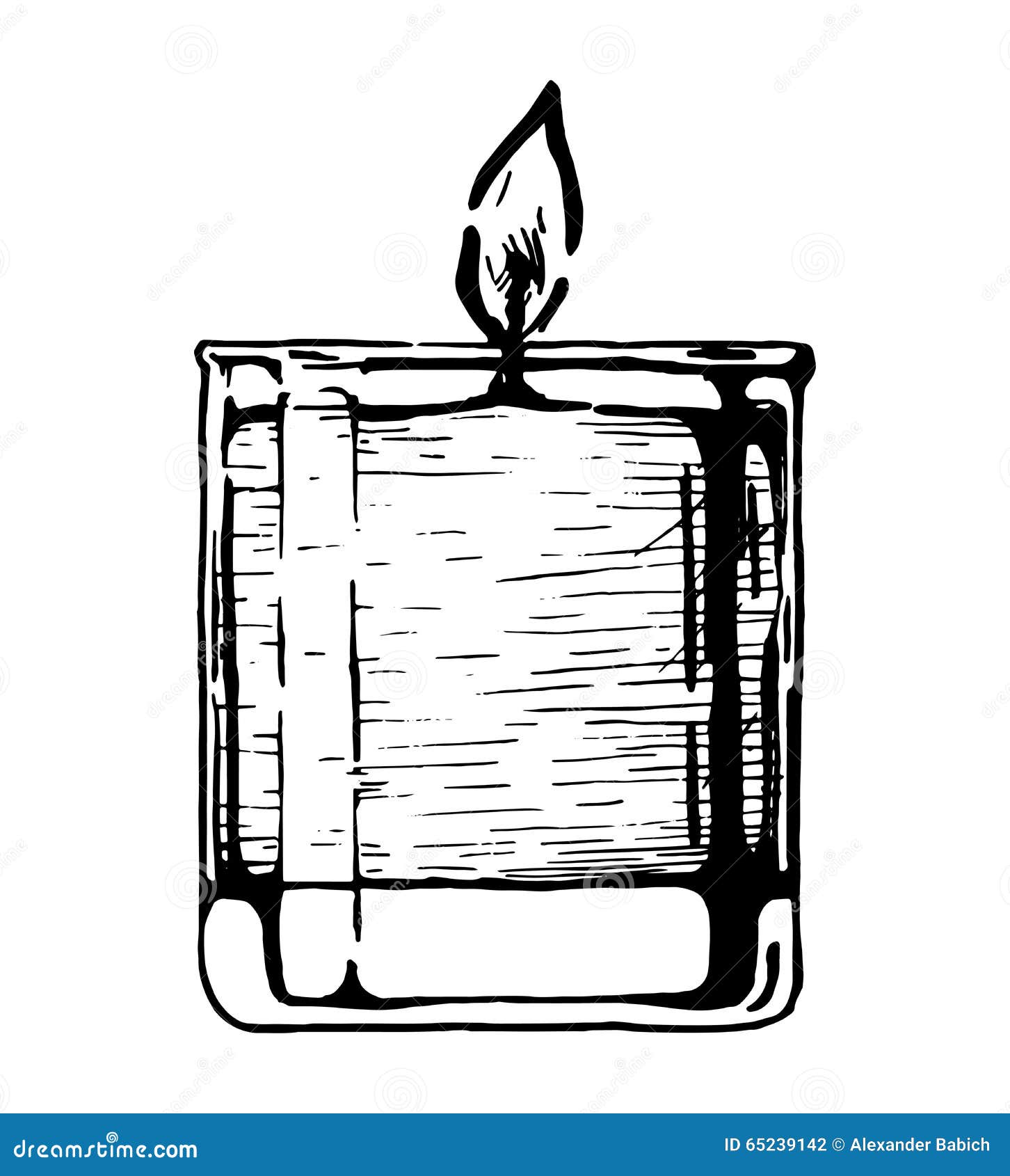 The candle in glass. stock vector. Illustration of bright - 65239142