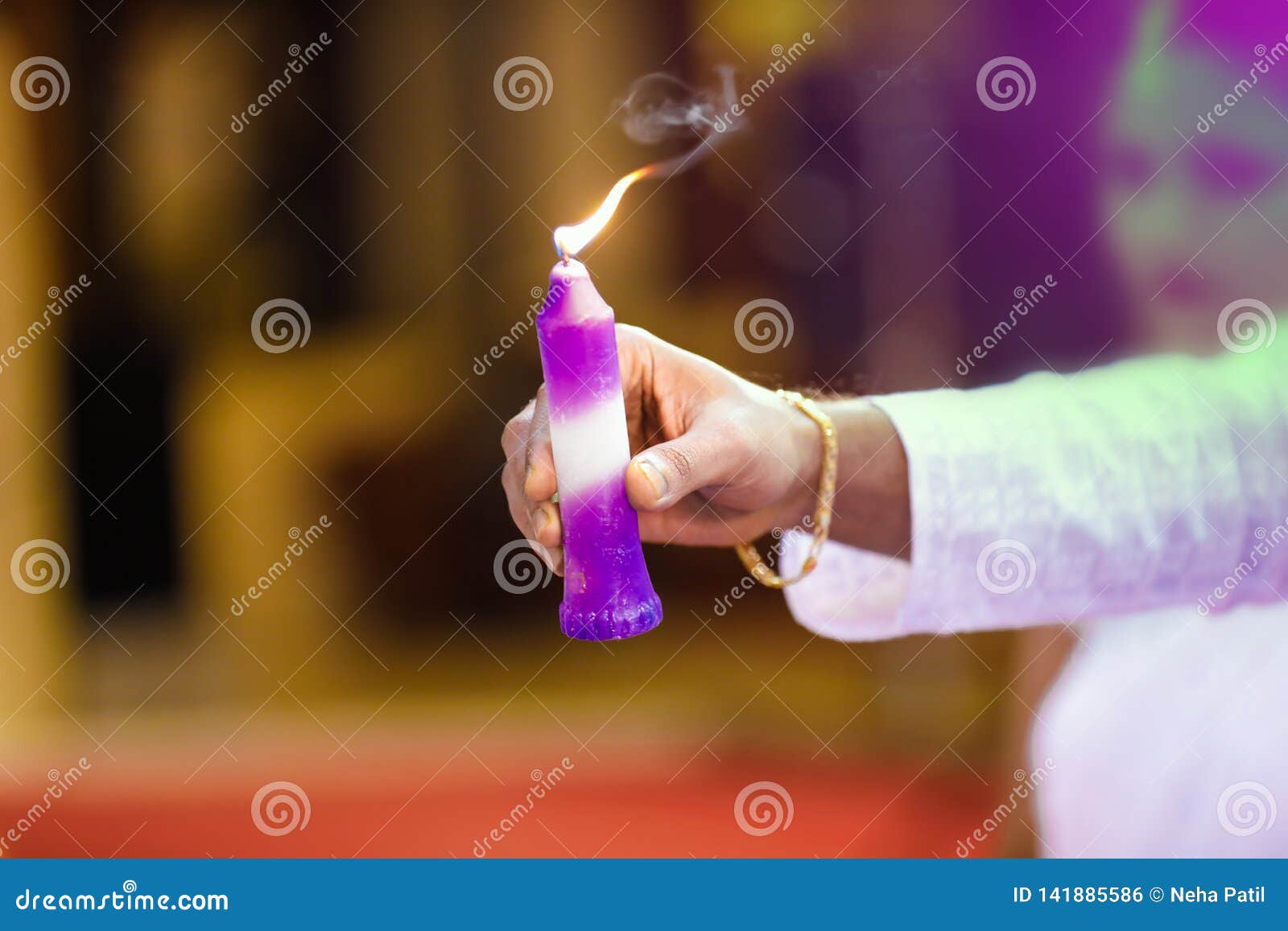 Candle in hand stock photo. Image of finger, celebration - 141885586