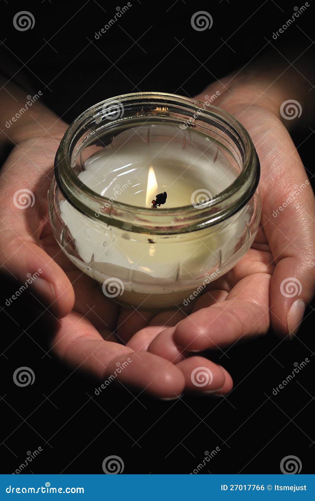 Candle in hands. stock photo. Image of dark, hand, evil - 27017766