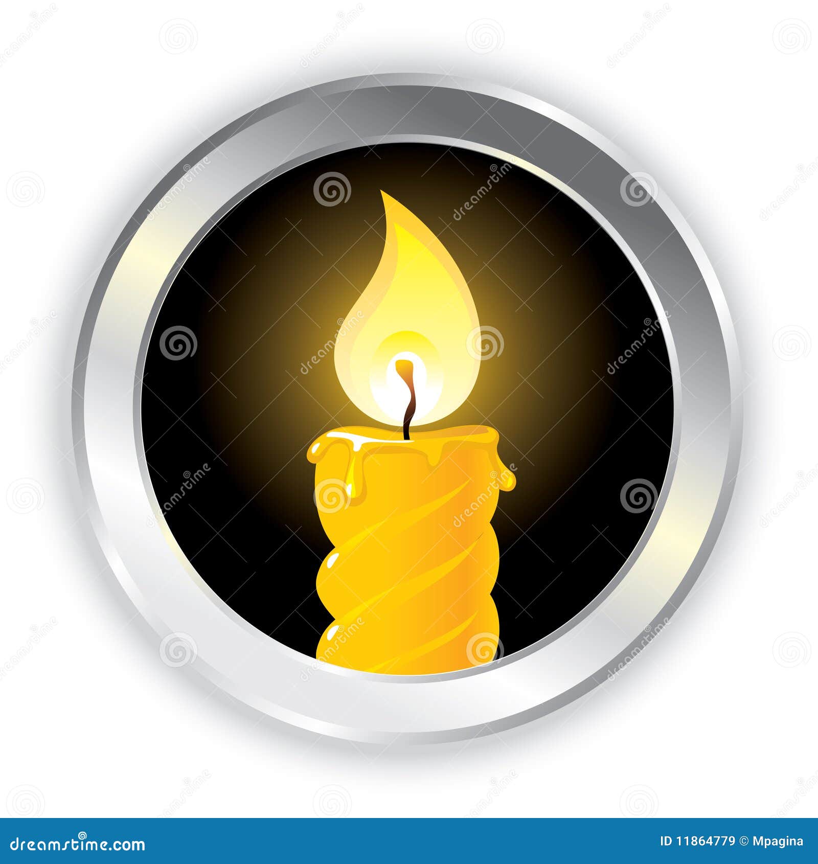 Candle icon stock vector. Illustration of black, relaxation - 11864779