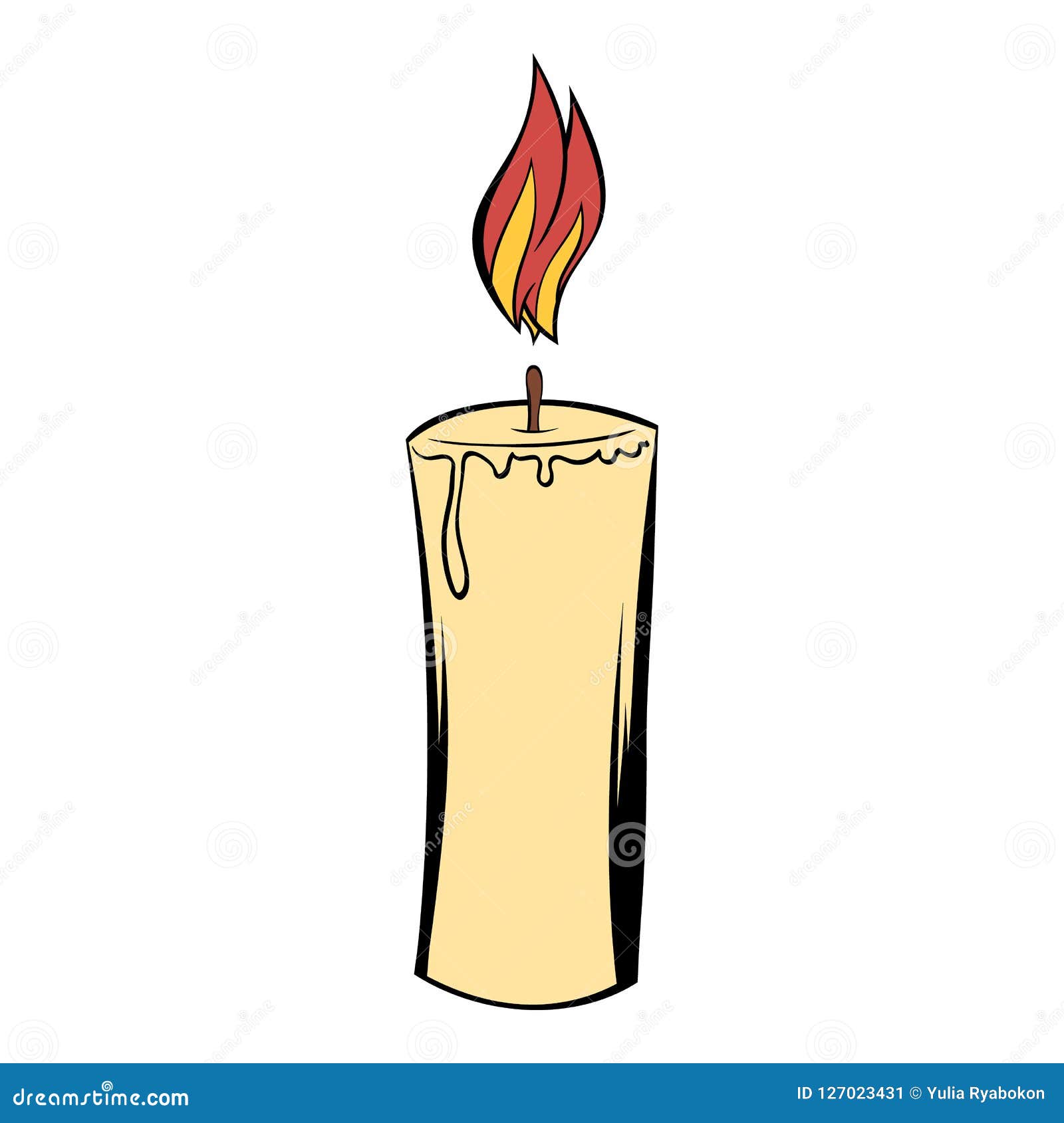 Candle icon cartoon stock illustration. Illustration of greeting ...