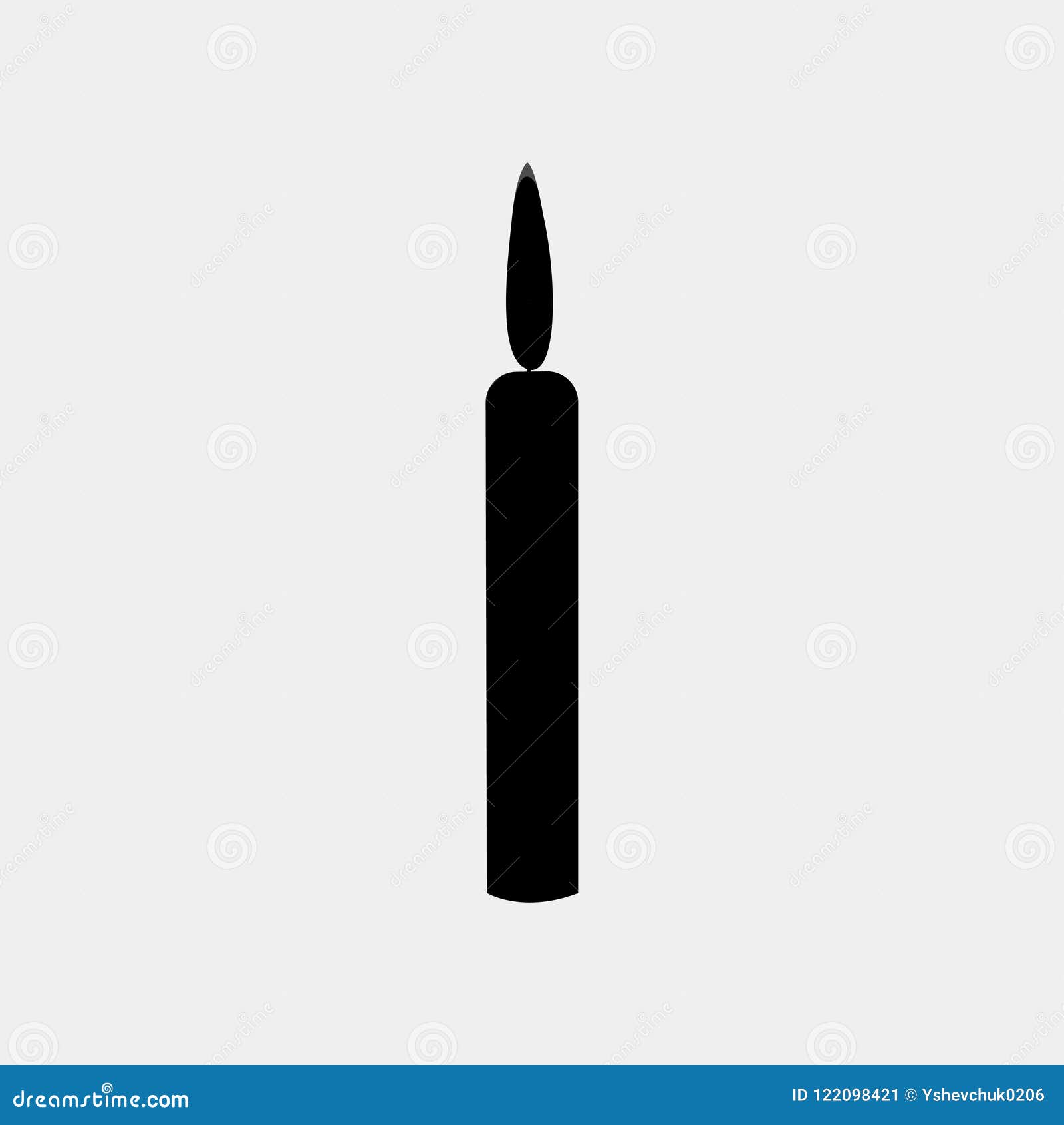 Candle Icon on Grey Background. Vector Illustration Stock Vector ...