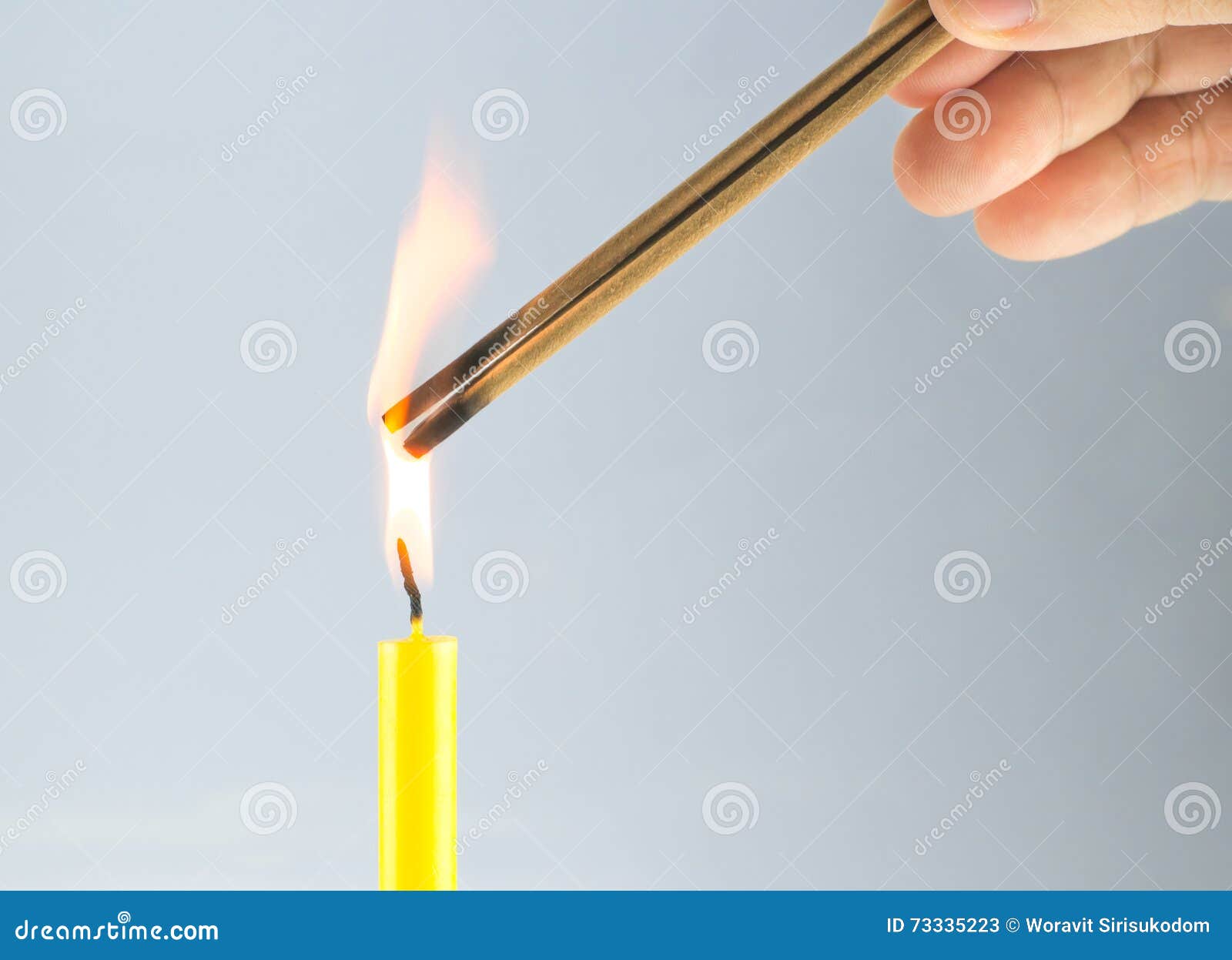 Candle is the Ignite of Incense Stock Image - Image of people ...