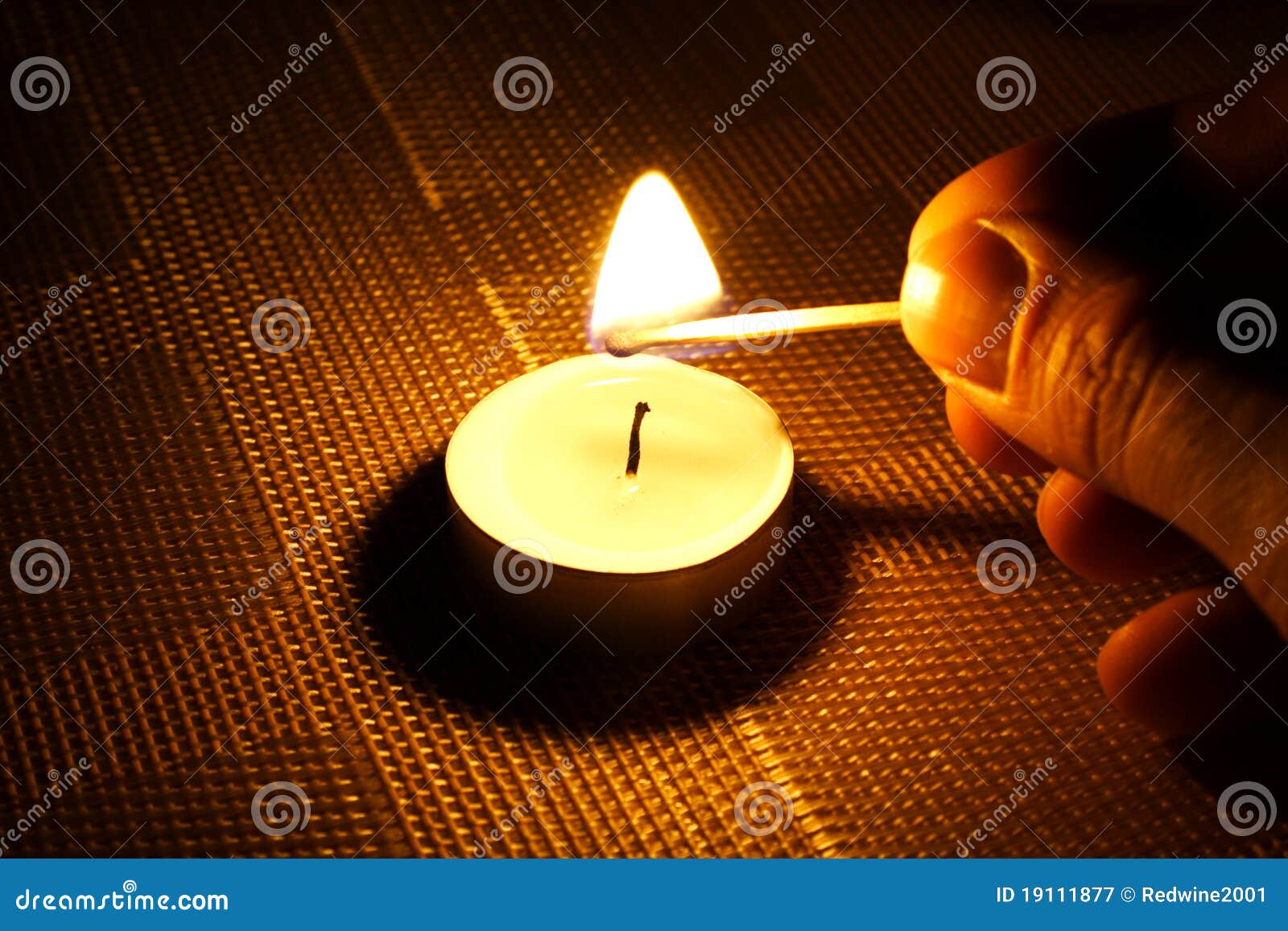 Candle ignition with match stock image. Image of start - 19111877