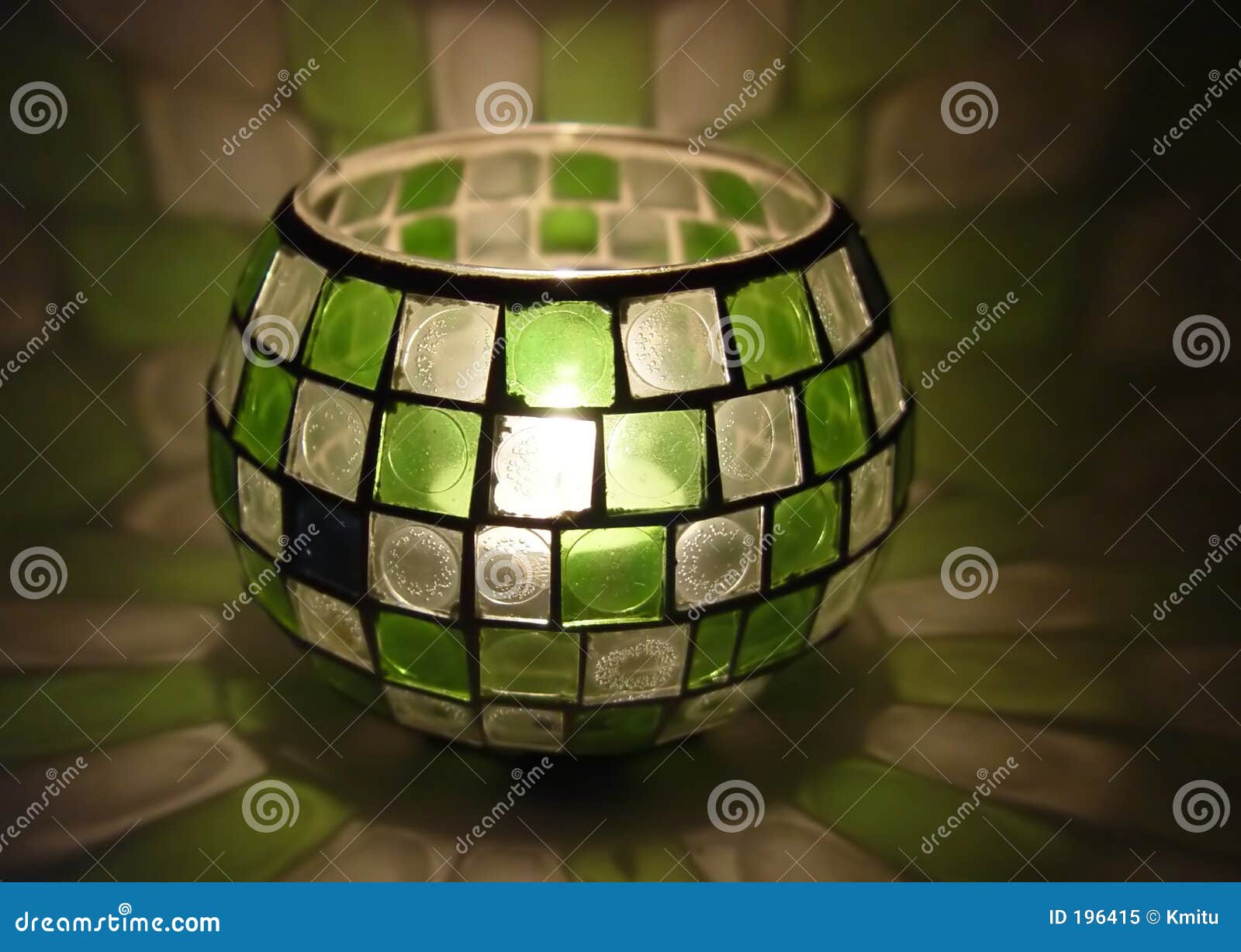 Candle Inside a Stained Glass Stock Image - Image of square, color: 196415